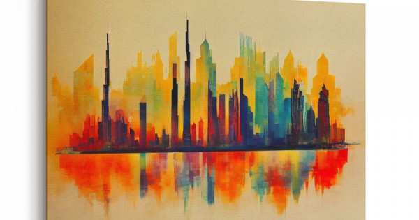 Dubai Skyline Abstract Wall Art