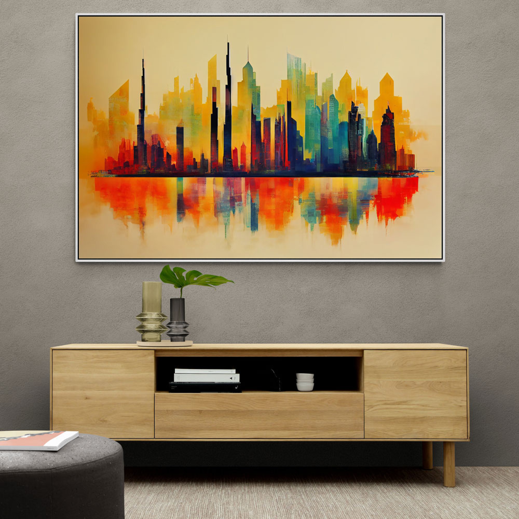 Dubai Skyline Abstract Wall Art