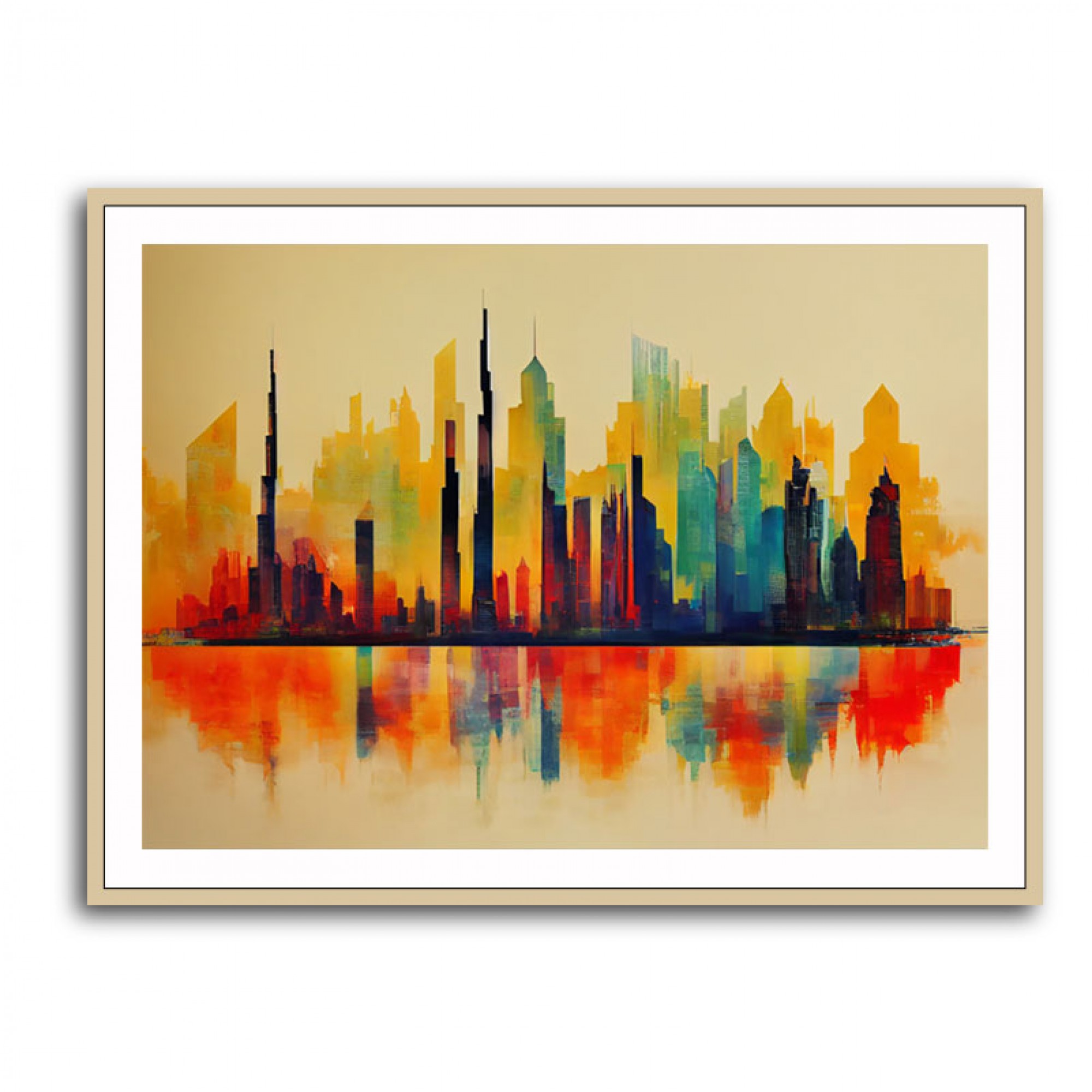 Dubai Skyline Abstract Wall Art