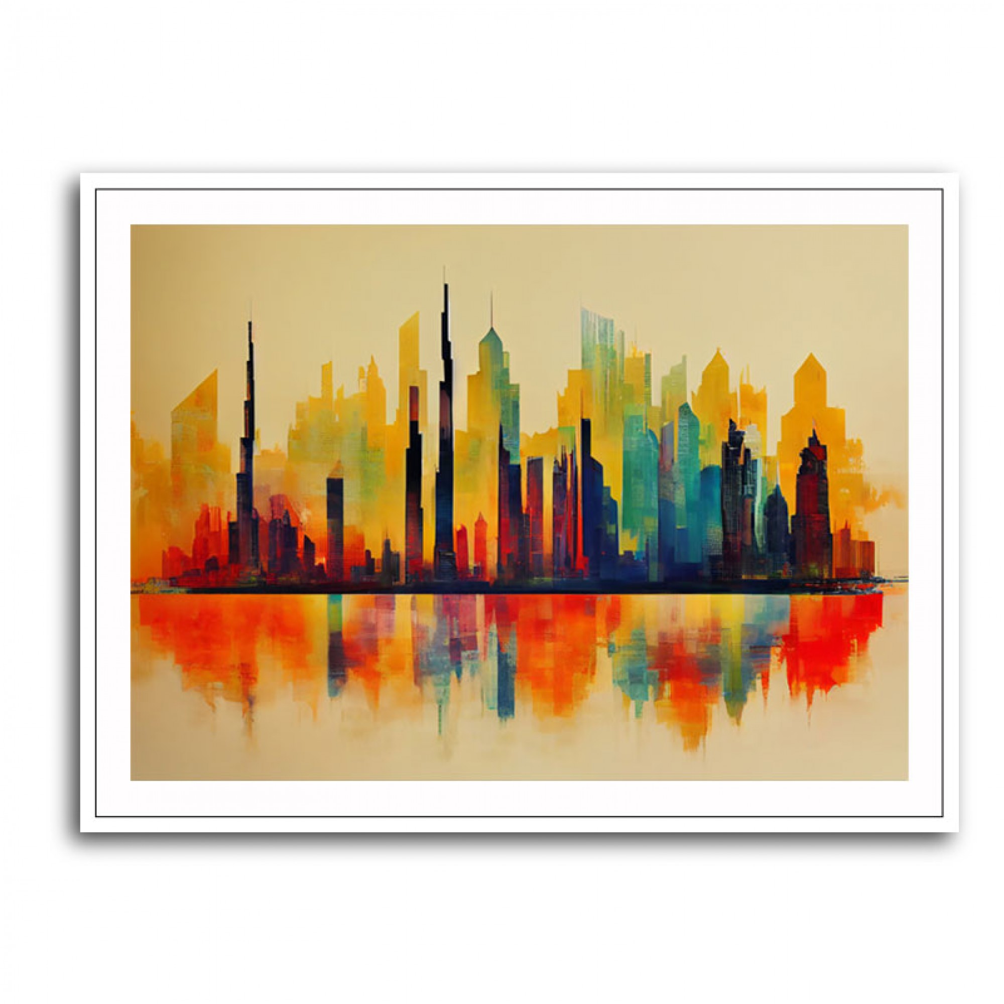 Dubai Skyline Abstract Wall Art