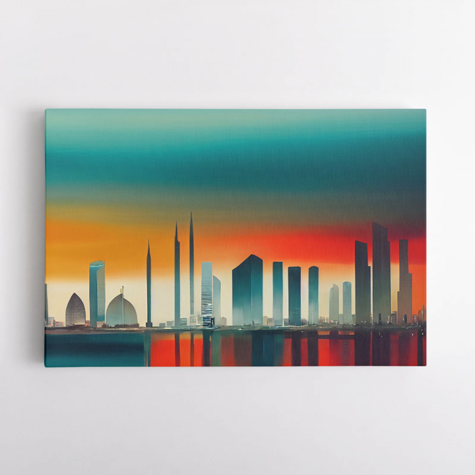 Abu Dhabi Skyline Abstract Wall Art