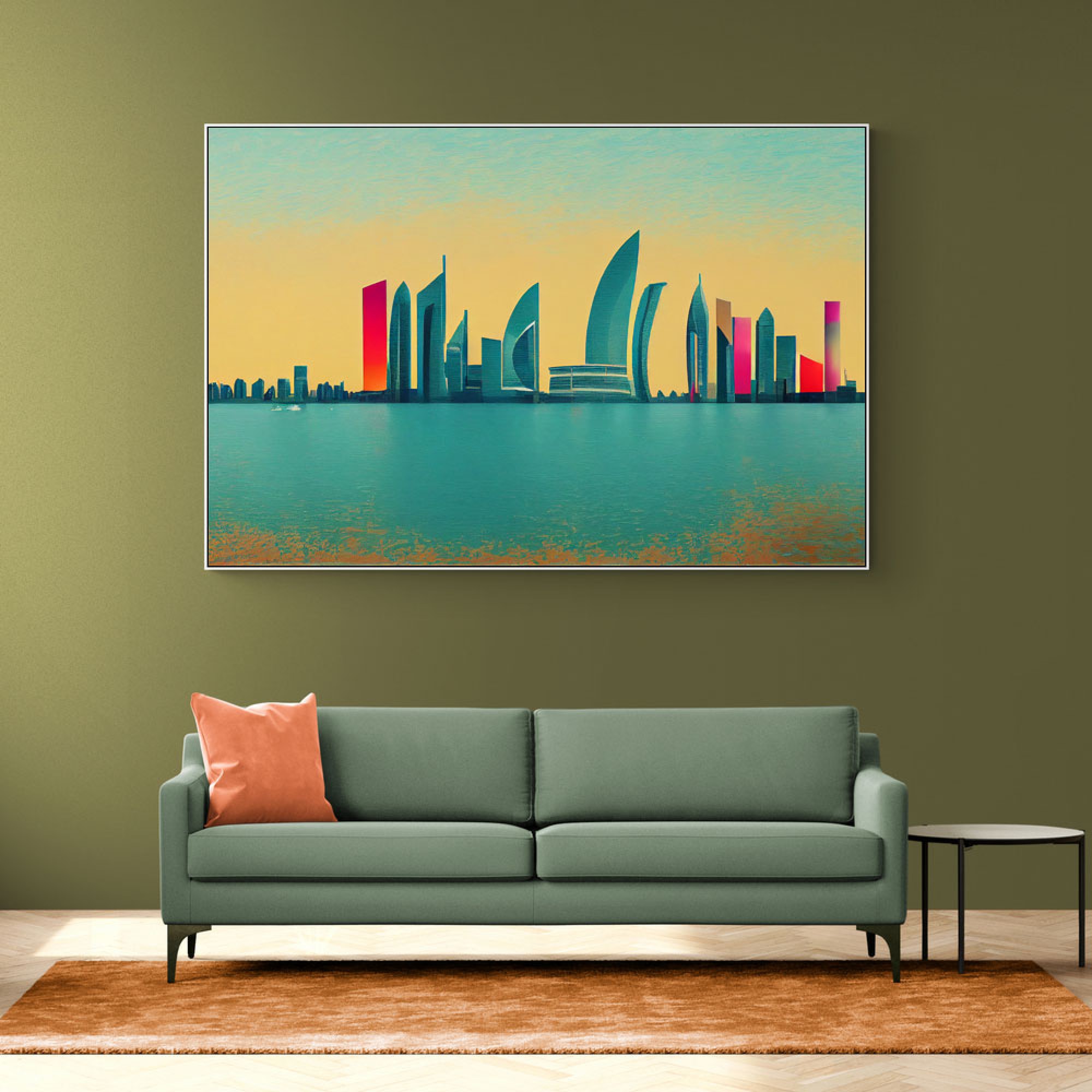 Abu Dhabi Skyline Wall Art