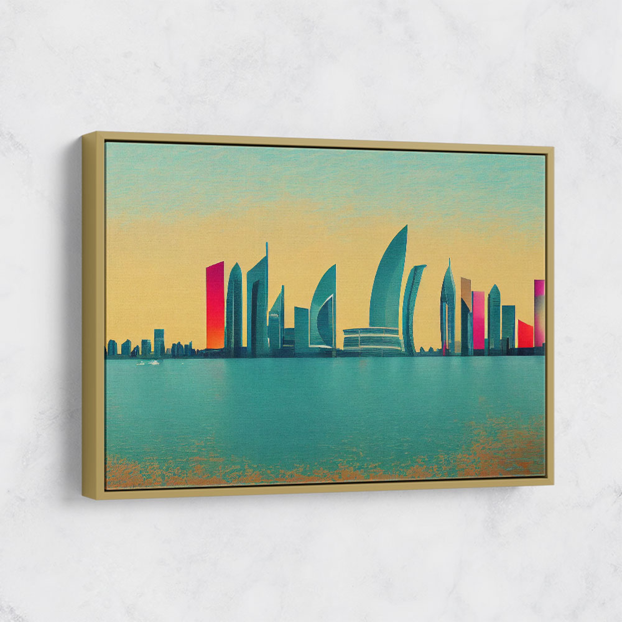 Abu Dhabi Skyline Wall Art