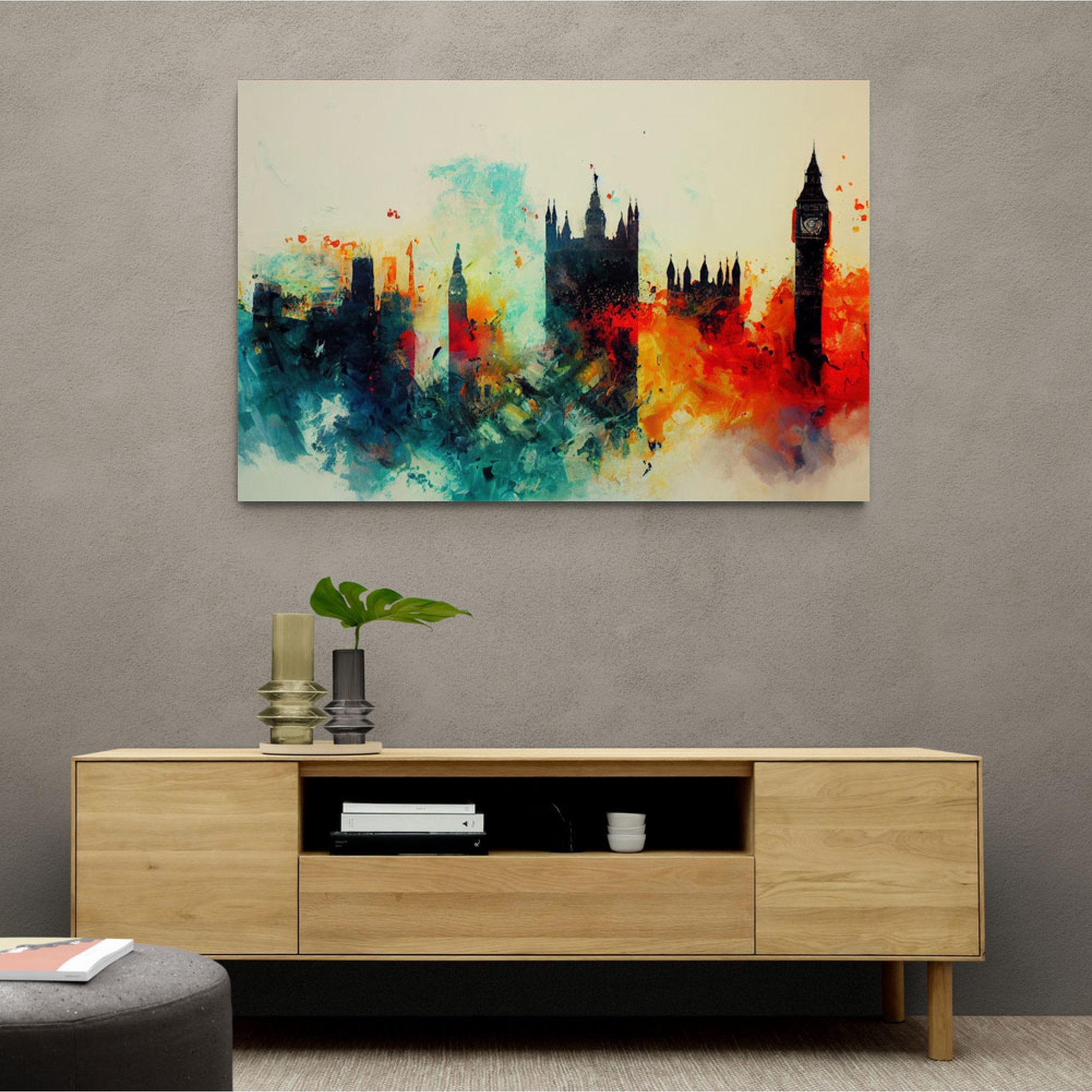 London Skyline Abstract Wall Art