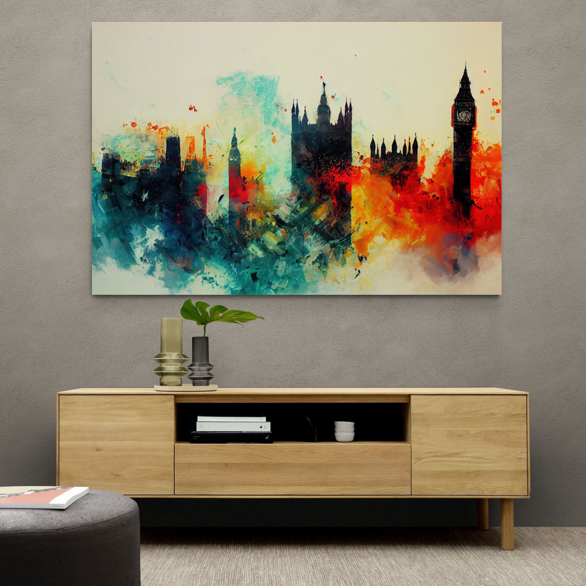 London Skyline Abstract Wall Art