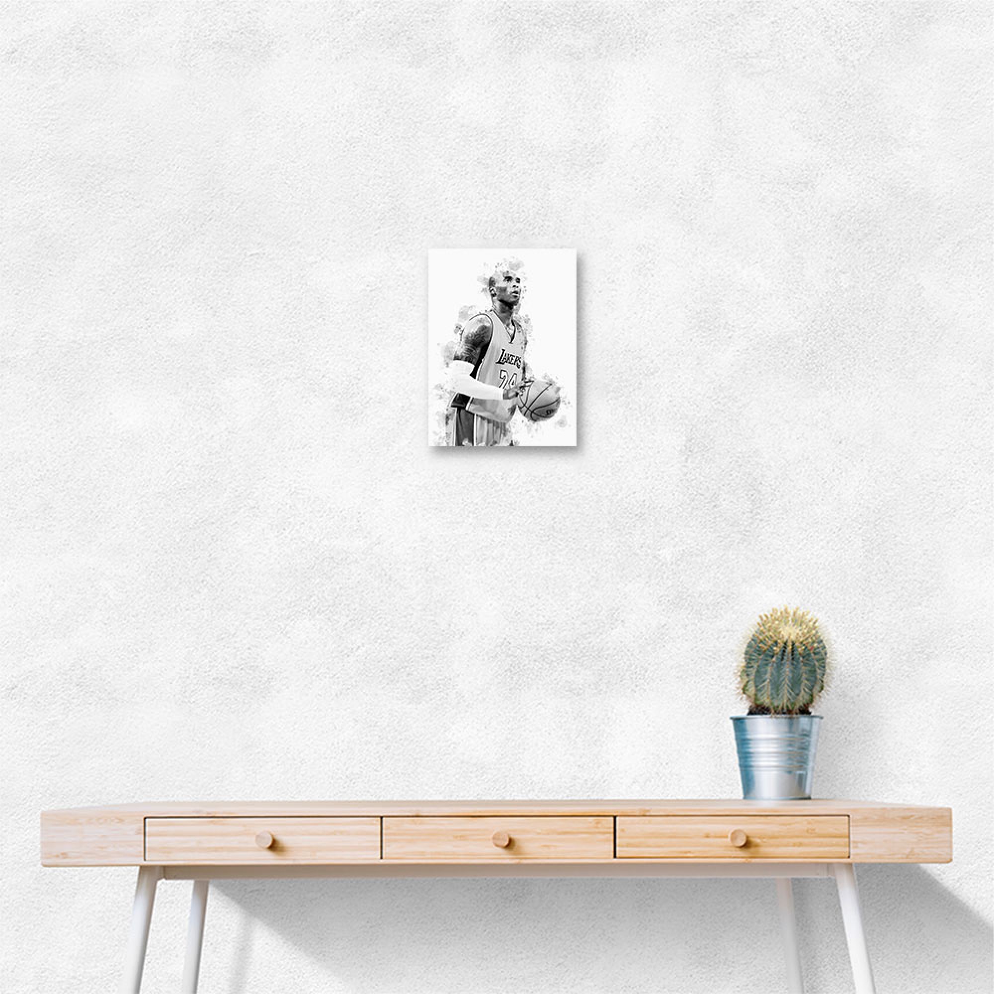 Kobe Bryant Mono Abstract Wall Art