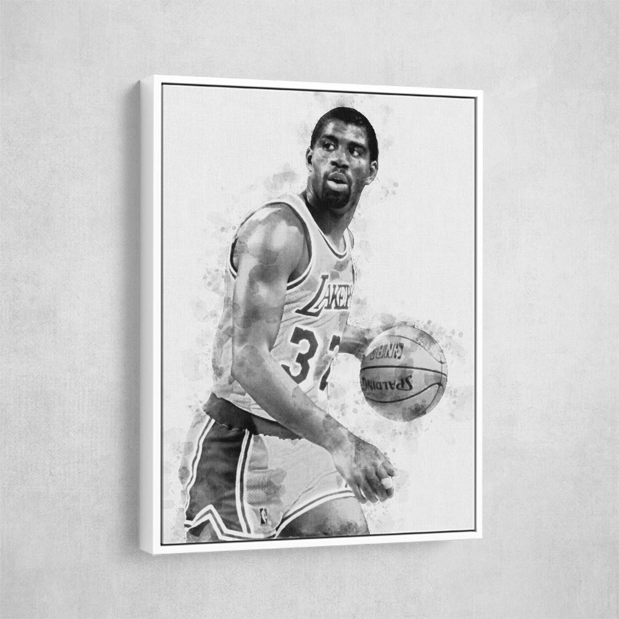 Magic Johnson Mono Abstract Wall Art