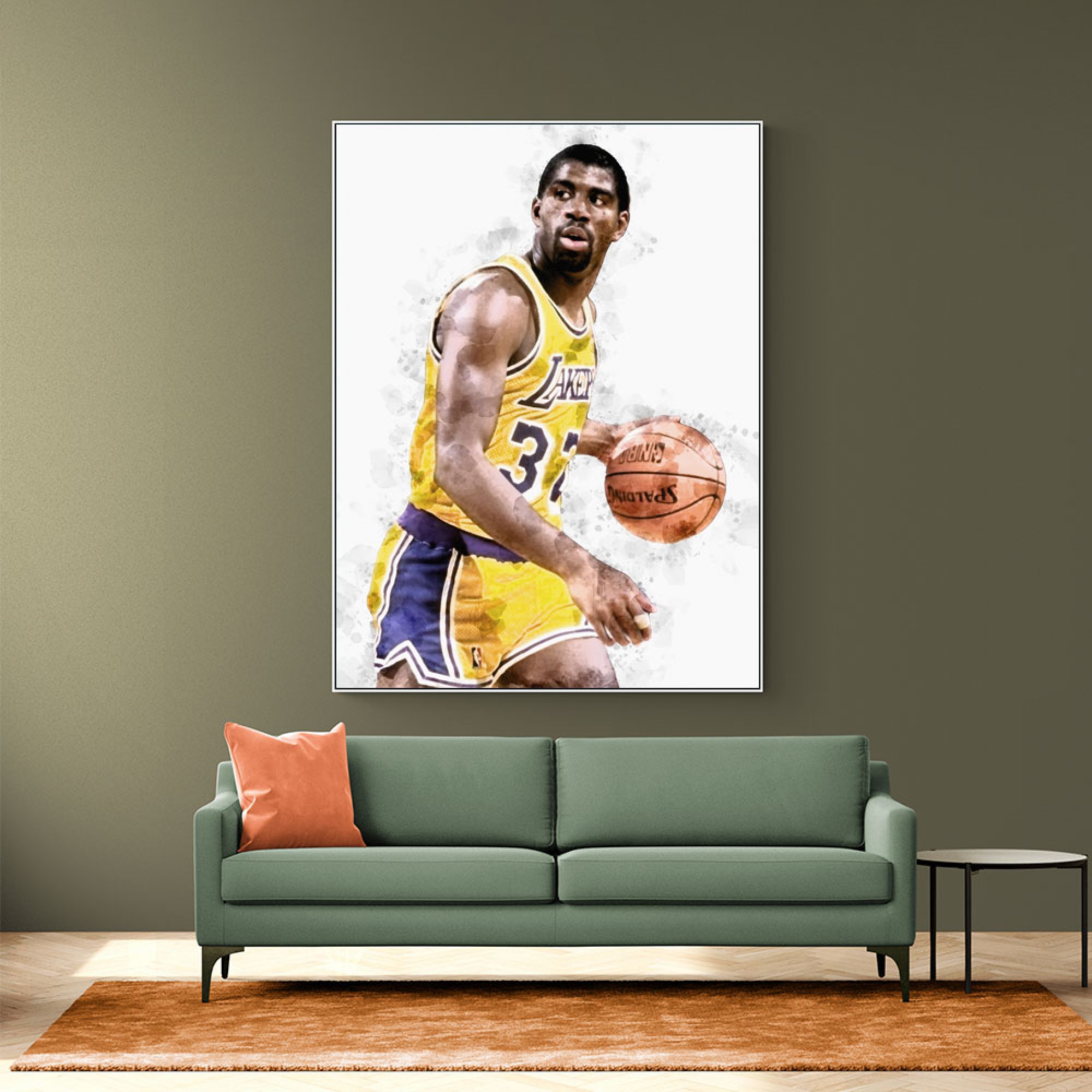Magic Johnson Abstract Wall Art