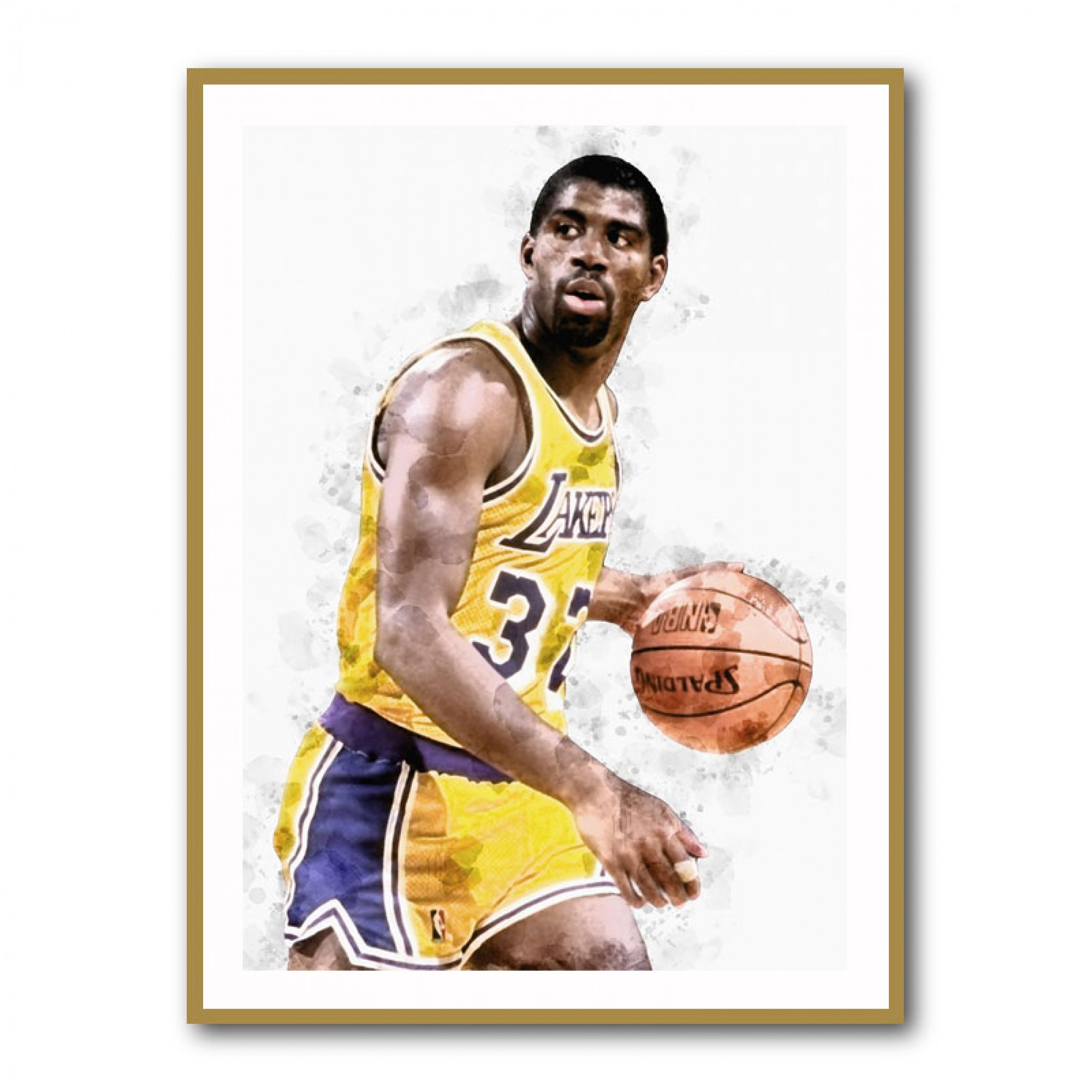 Magic Johnson Abstract Wall Art