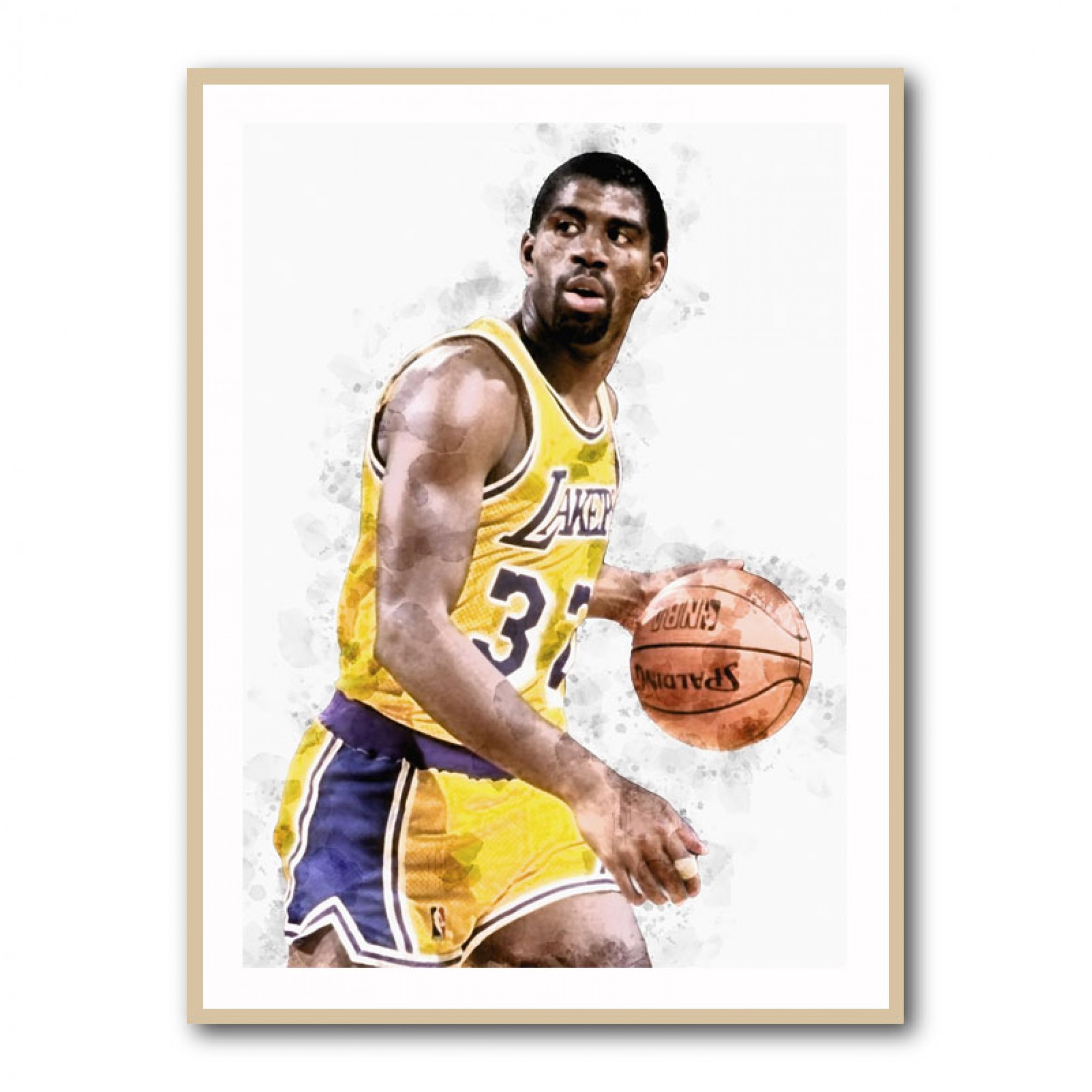 Magic Johnson Abstract Wall Art