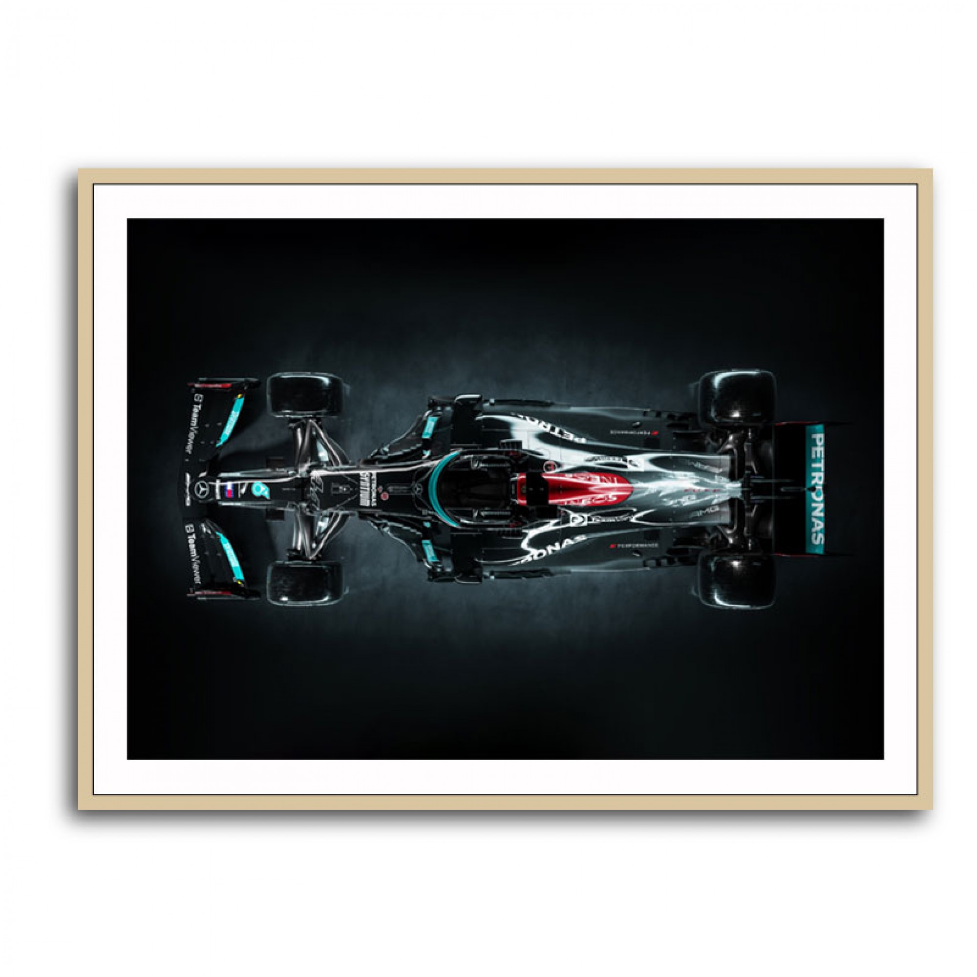 Mercedes AMG F1 Car From Above Wall Art