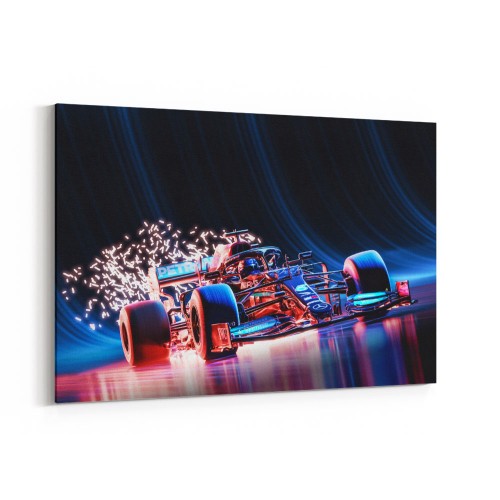 Mercedes AMG F1 Car From Above Wall Art