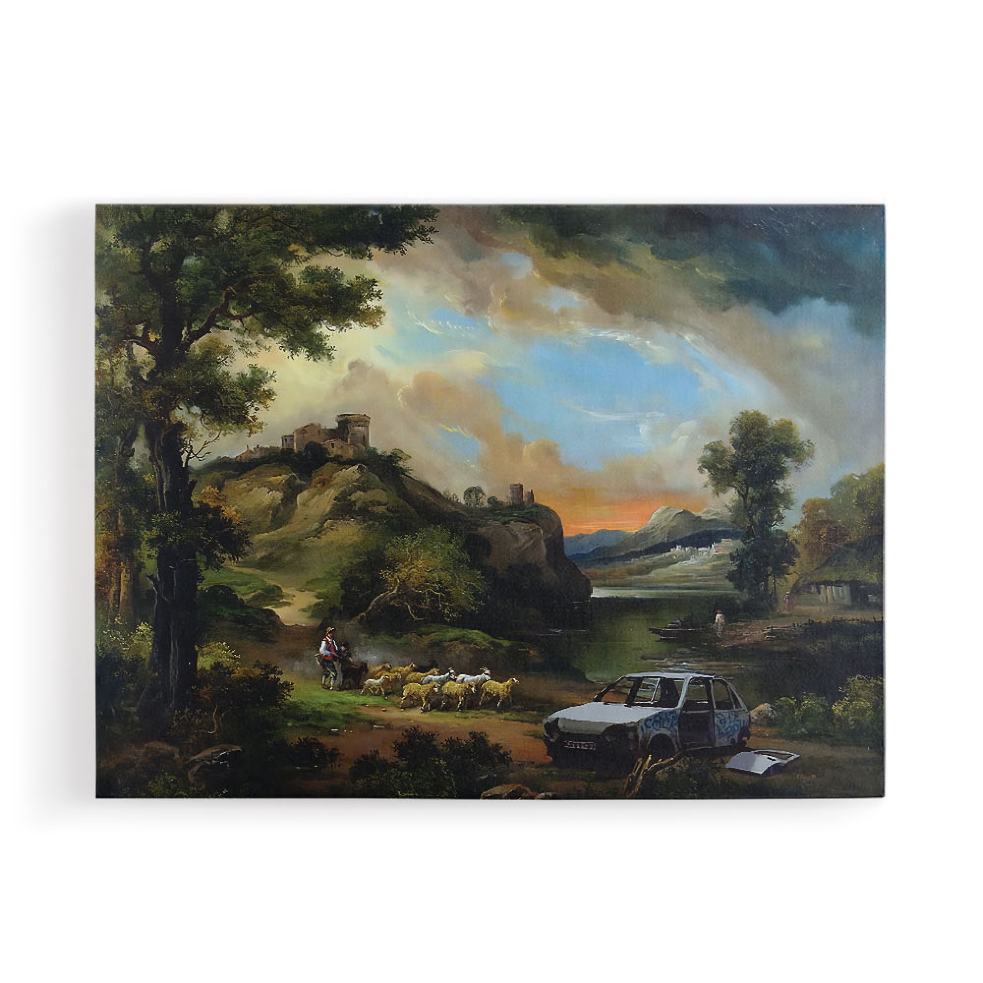 Banksy Car Wreck Wall Art