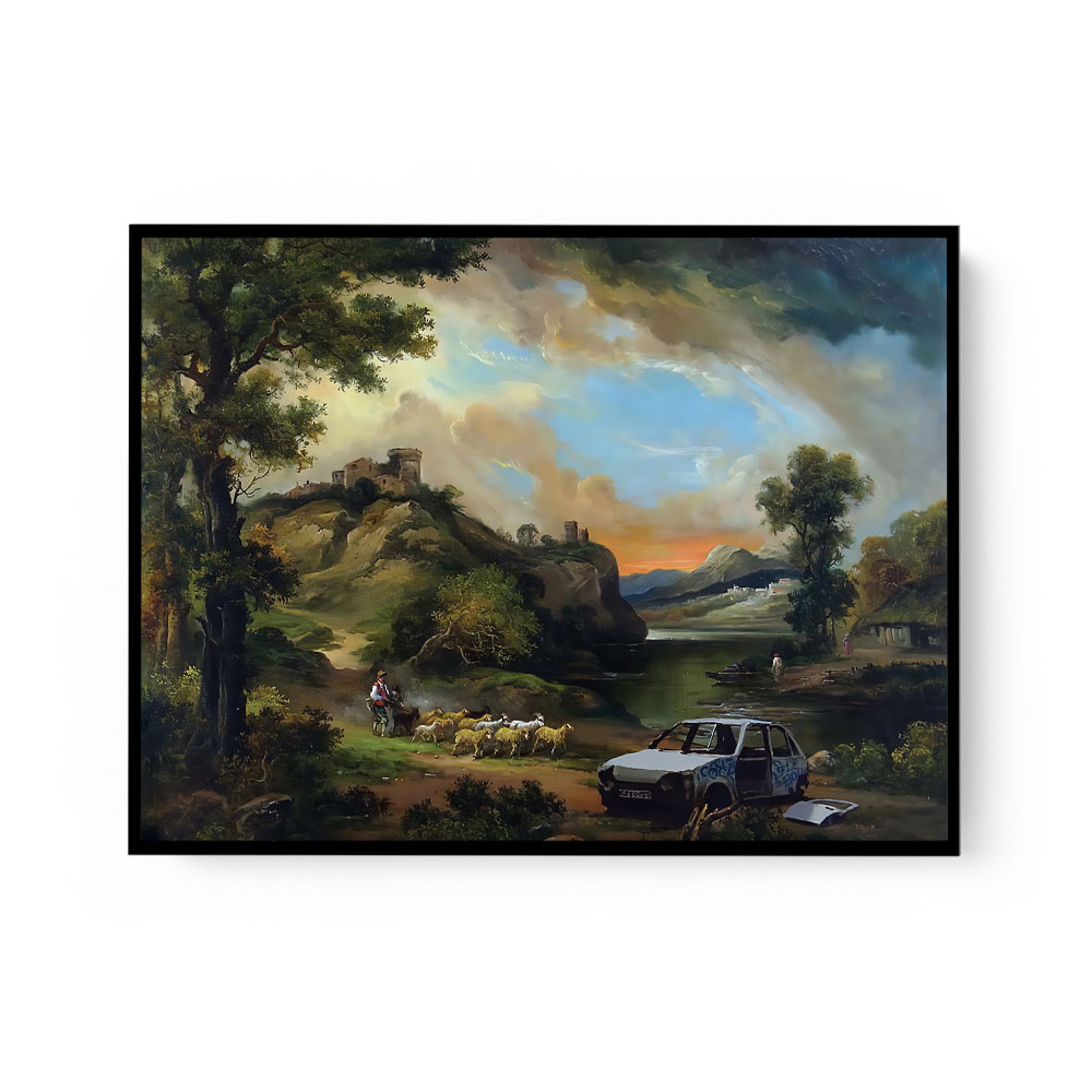 Banksy Car Wreck Wall Art