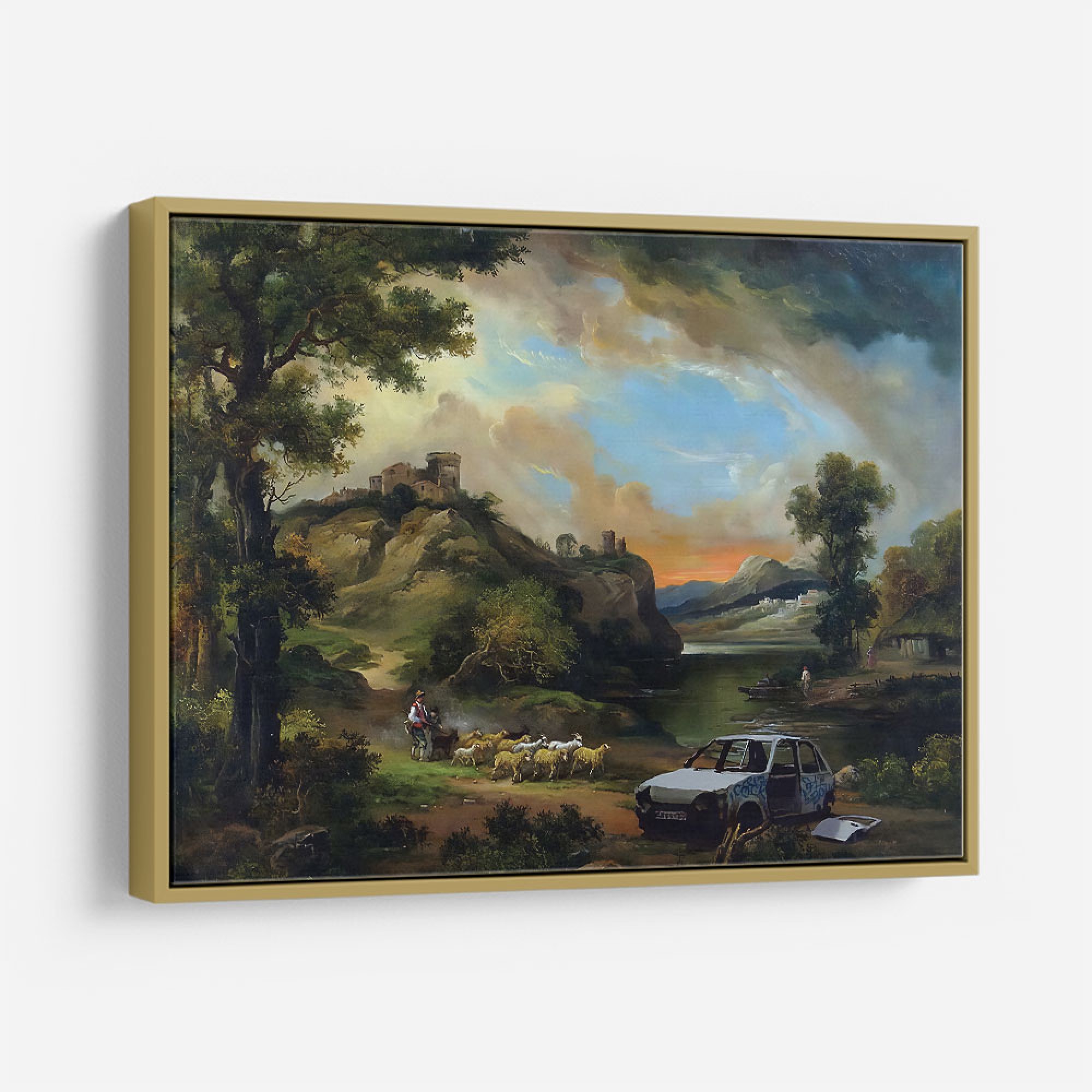 Banksy Car Wreck Wall Art