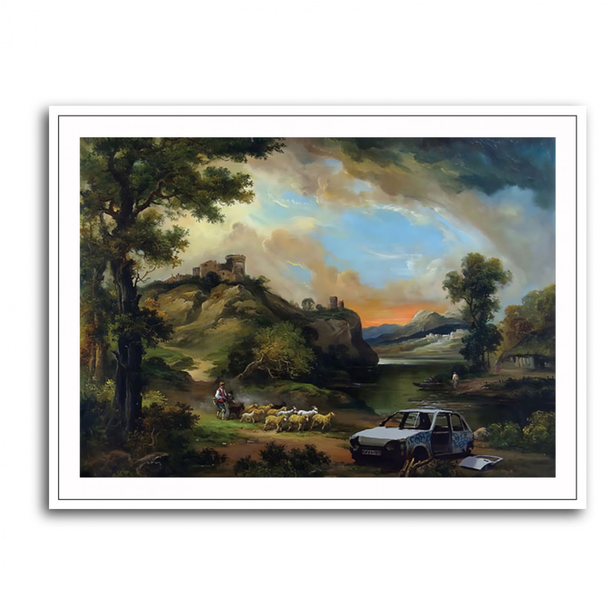 Banksy Car Wreck Wall Art