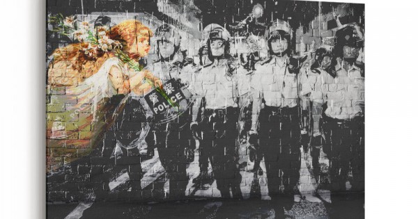 Hong Kong Riot Street Art Wall Art
