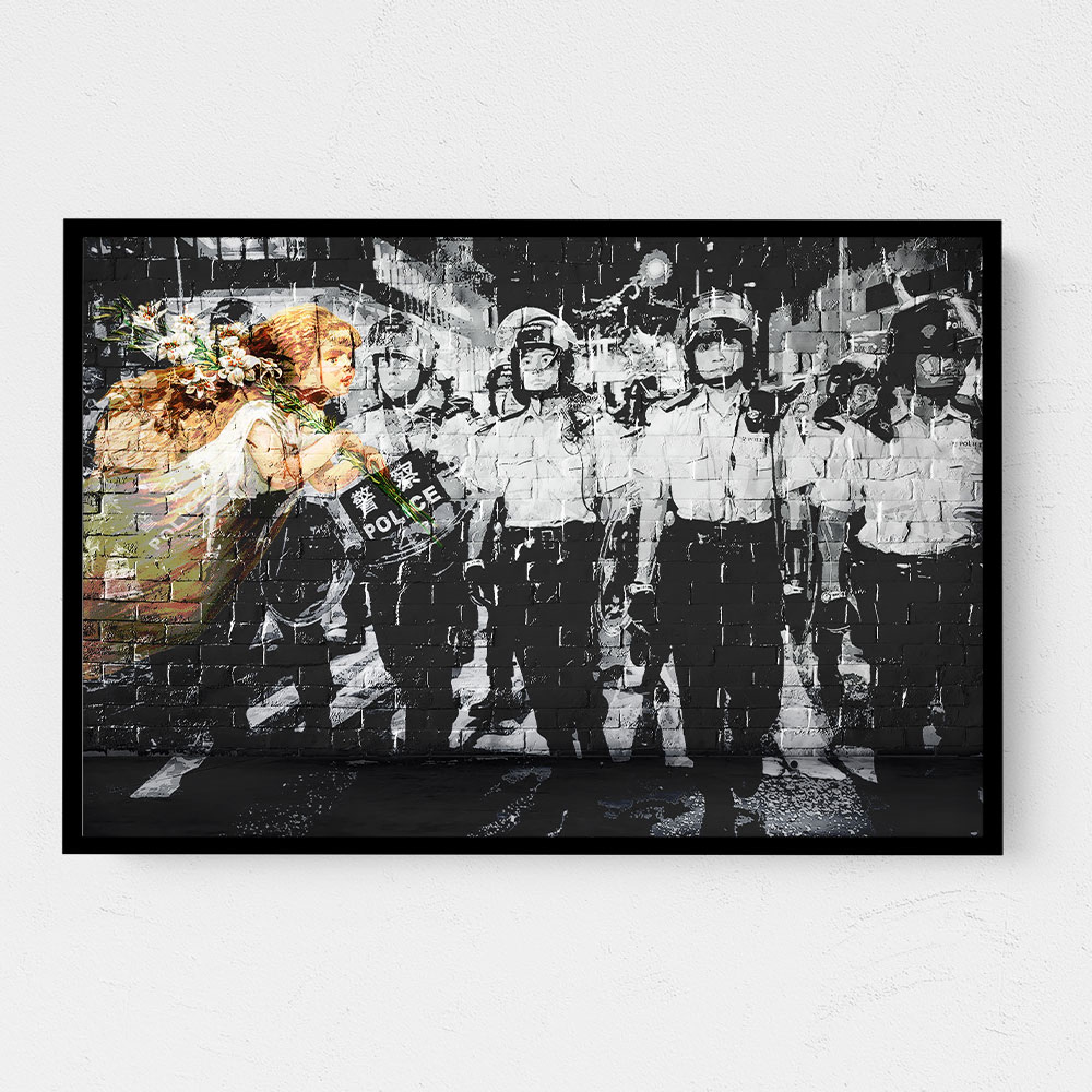 Hong Kong Riot Street Art Wall Art