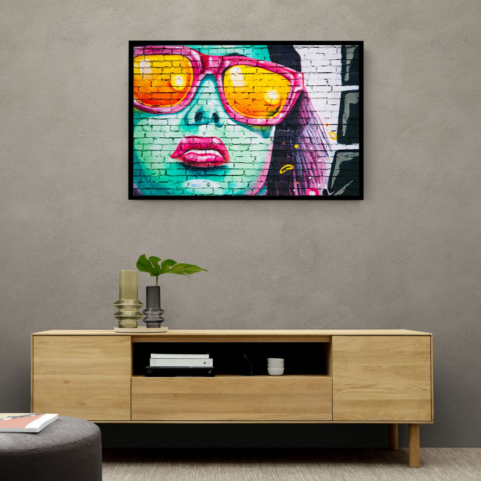 Sunglasses Graffiti Street Art Wall Art