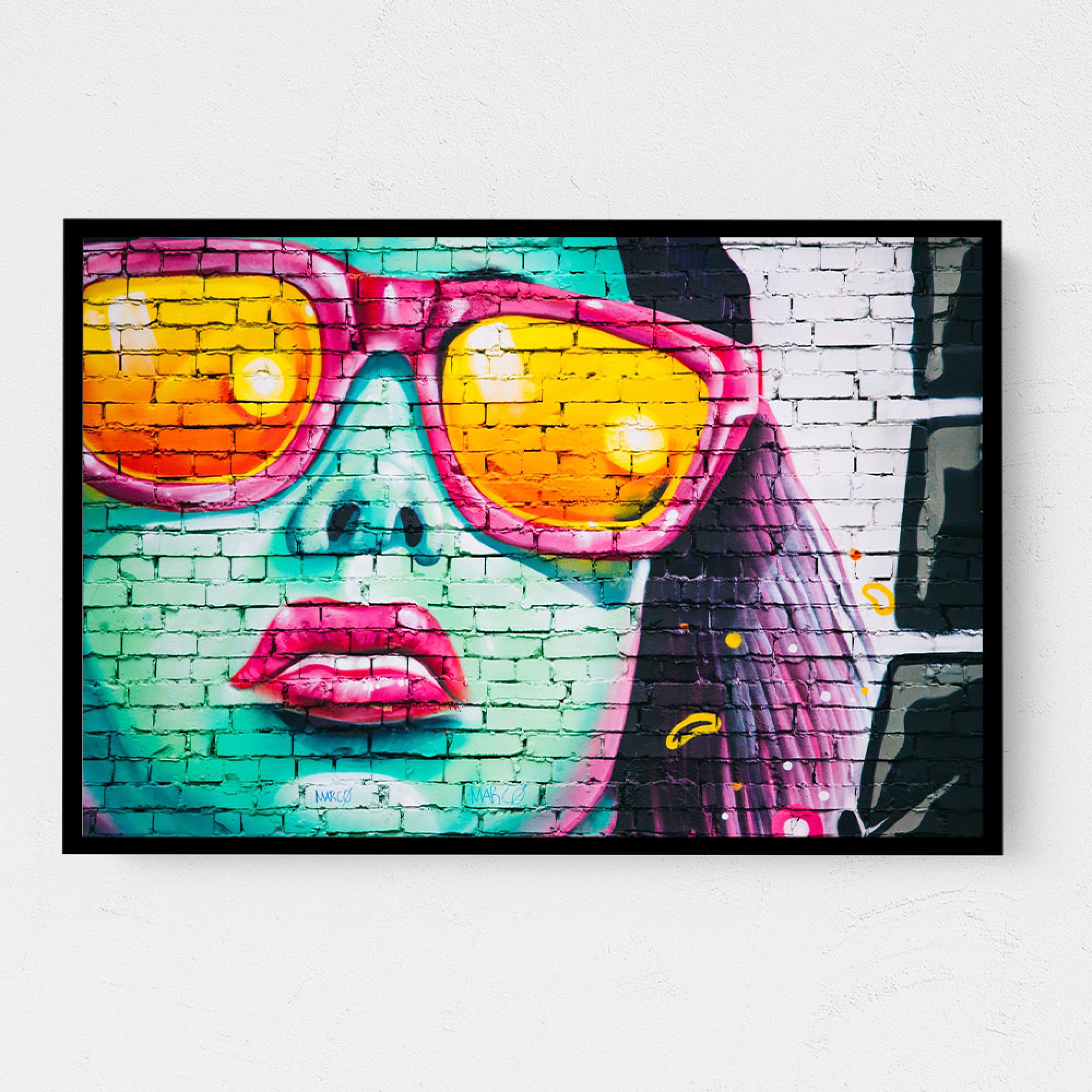 Sunglasses Graffiti Street Art Wall Art