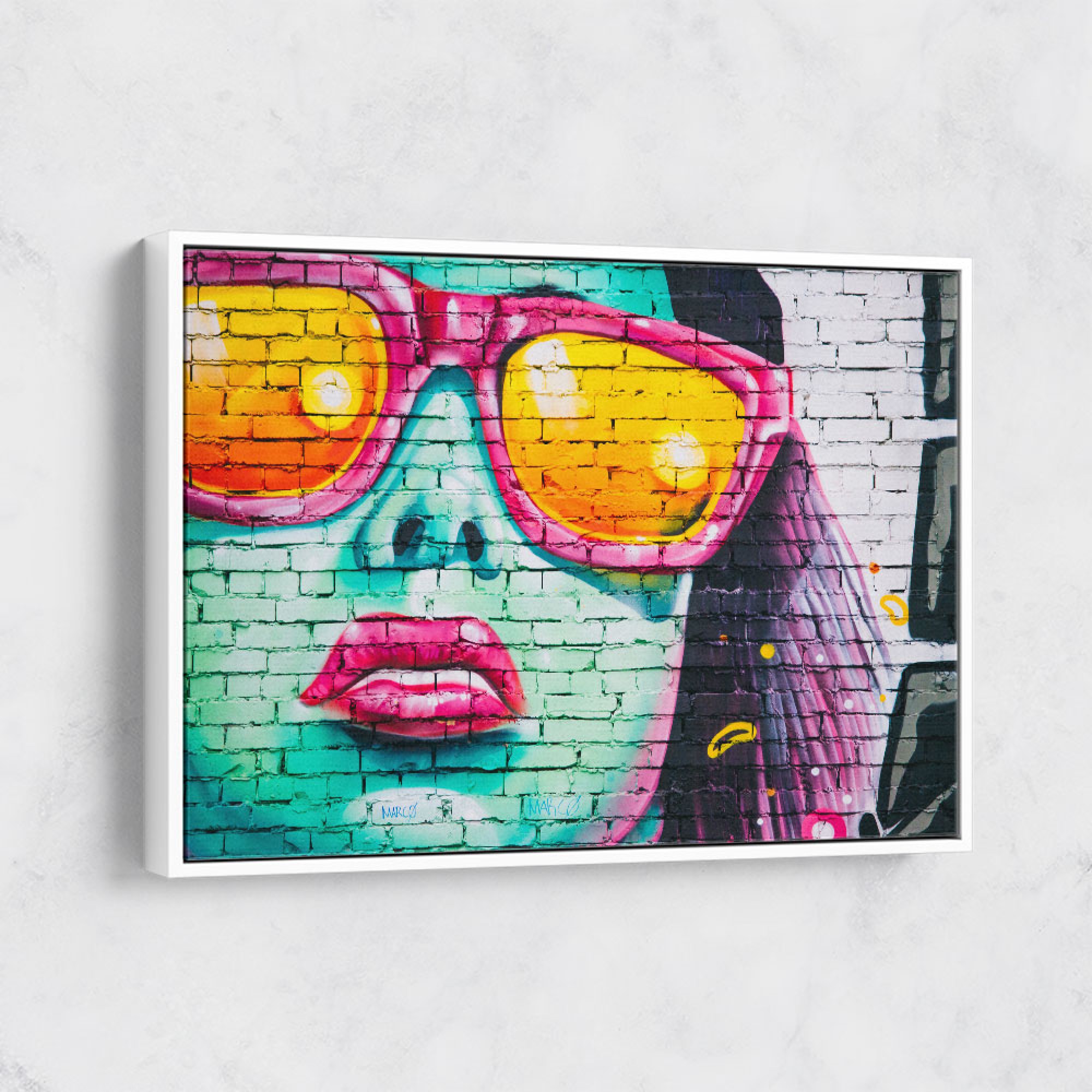 Sunglasses Graffiti Street Art Wall Art
