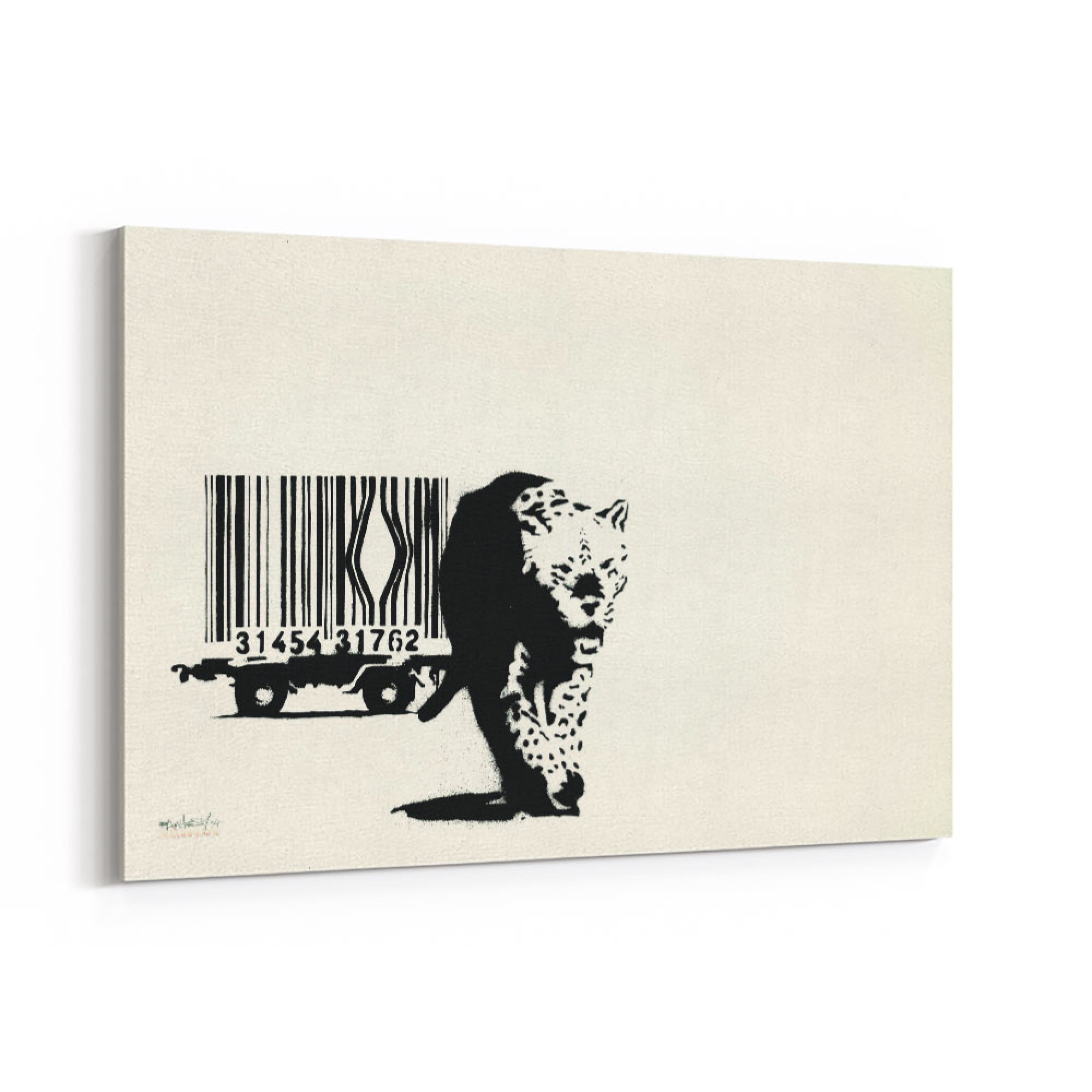 Barcode Leopard Banksy Wall Art