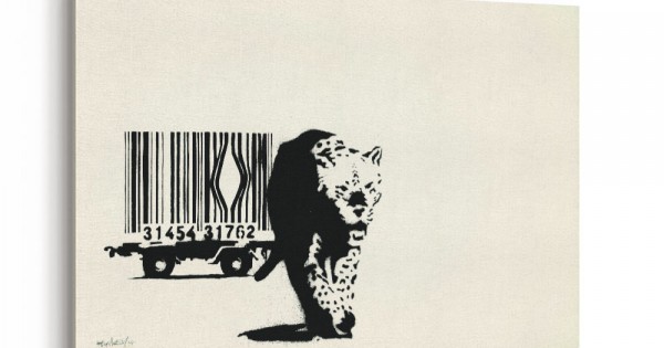 Barcode Leopard Banksy Wall Art