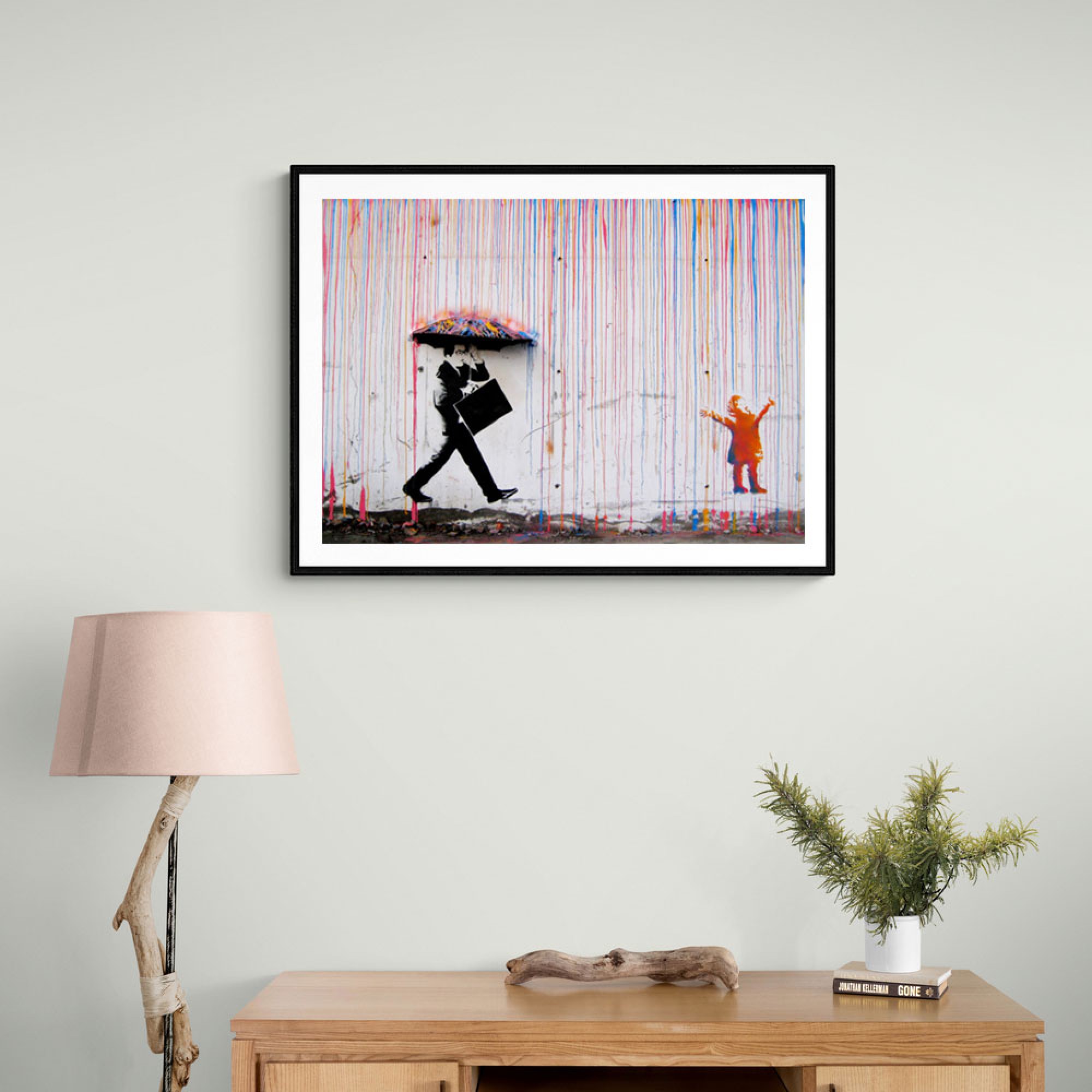 Colored Rain Wall Art