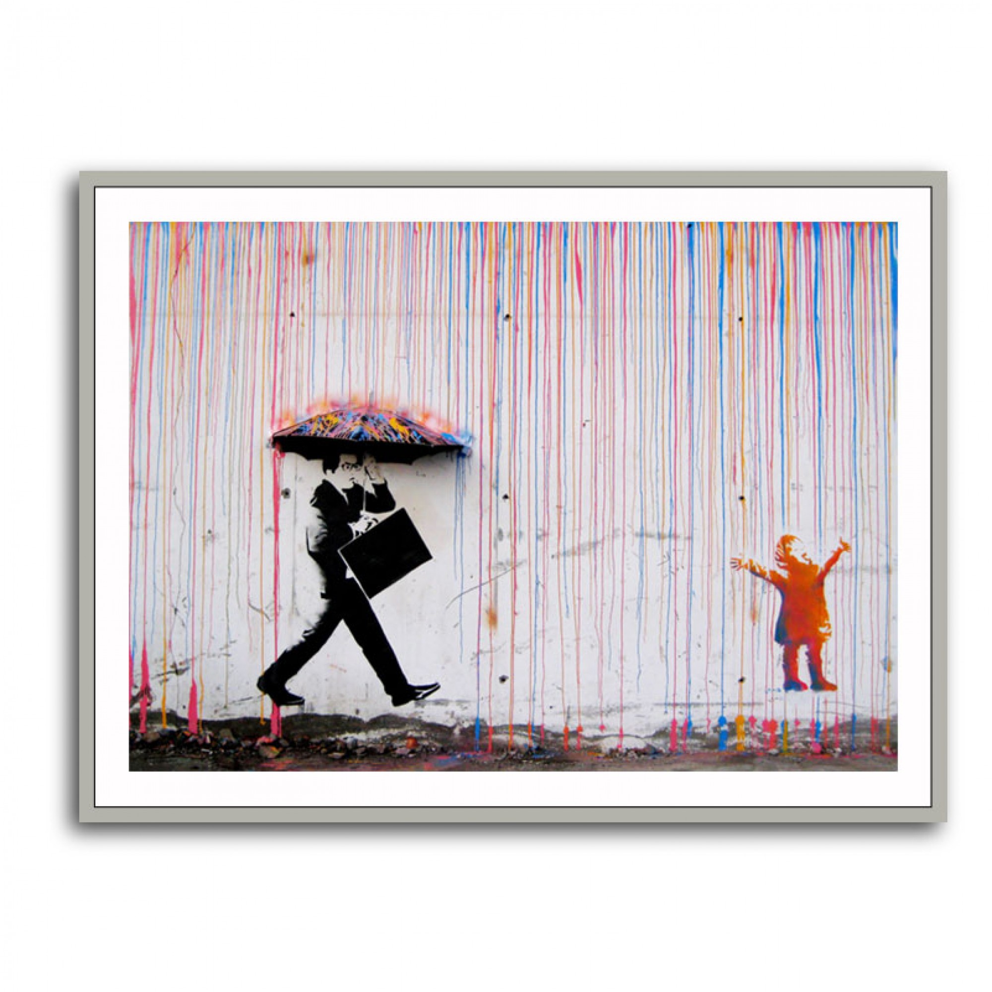 Colored Rain Wall Art