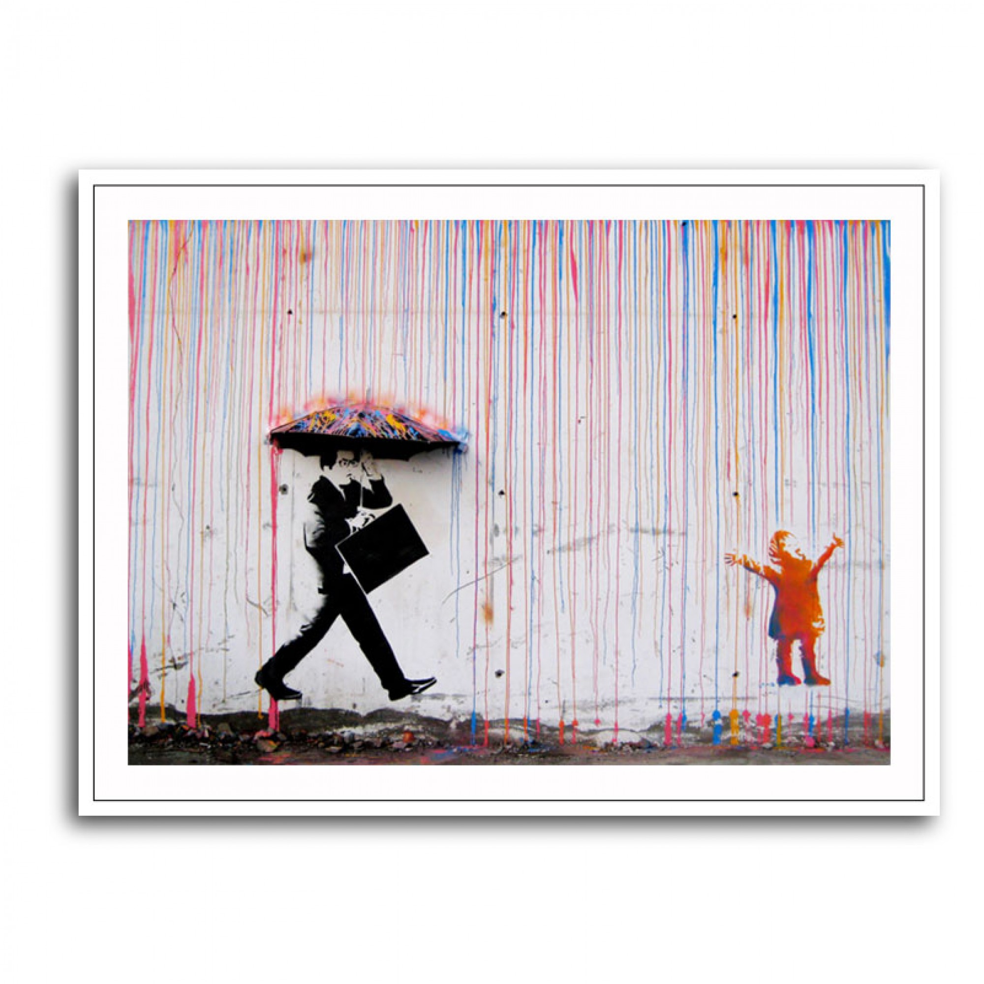 Colored Rain Wall Art