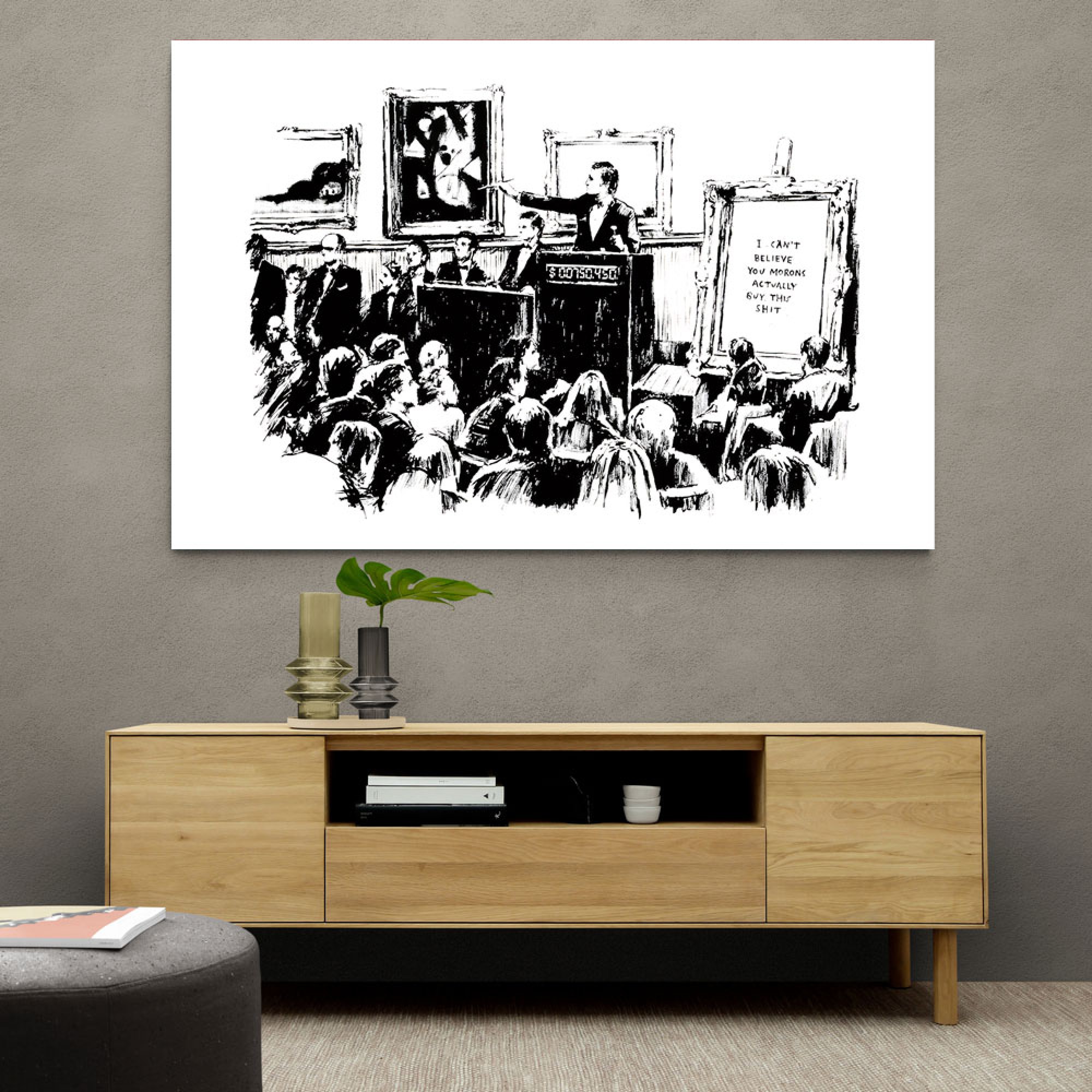 Morons Banksy Wall Art