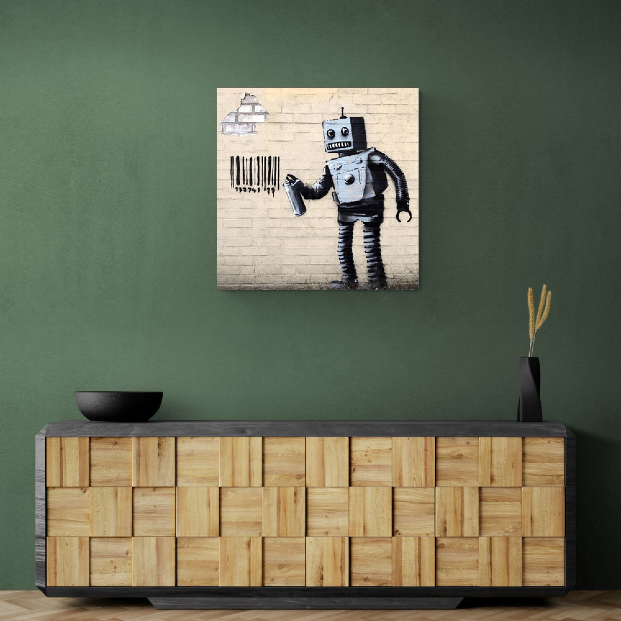 Robot Banksy Wall Art