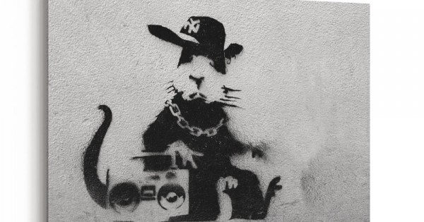 Rapper Rat Banksy Wall Art
