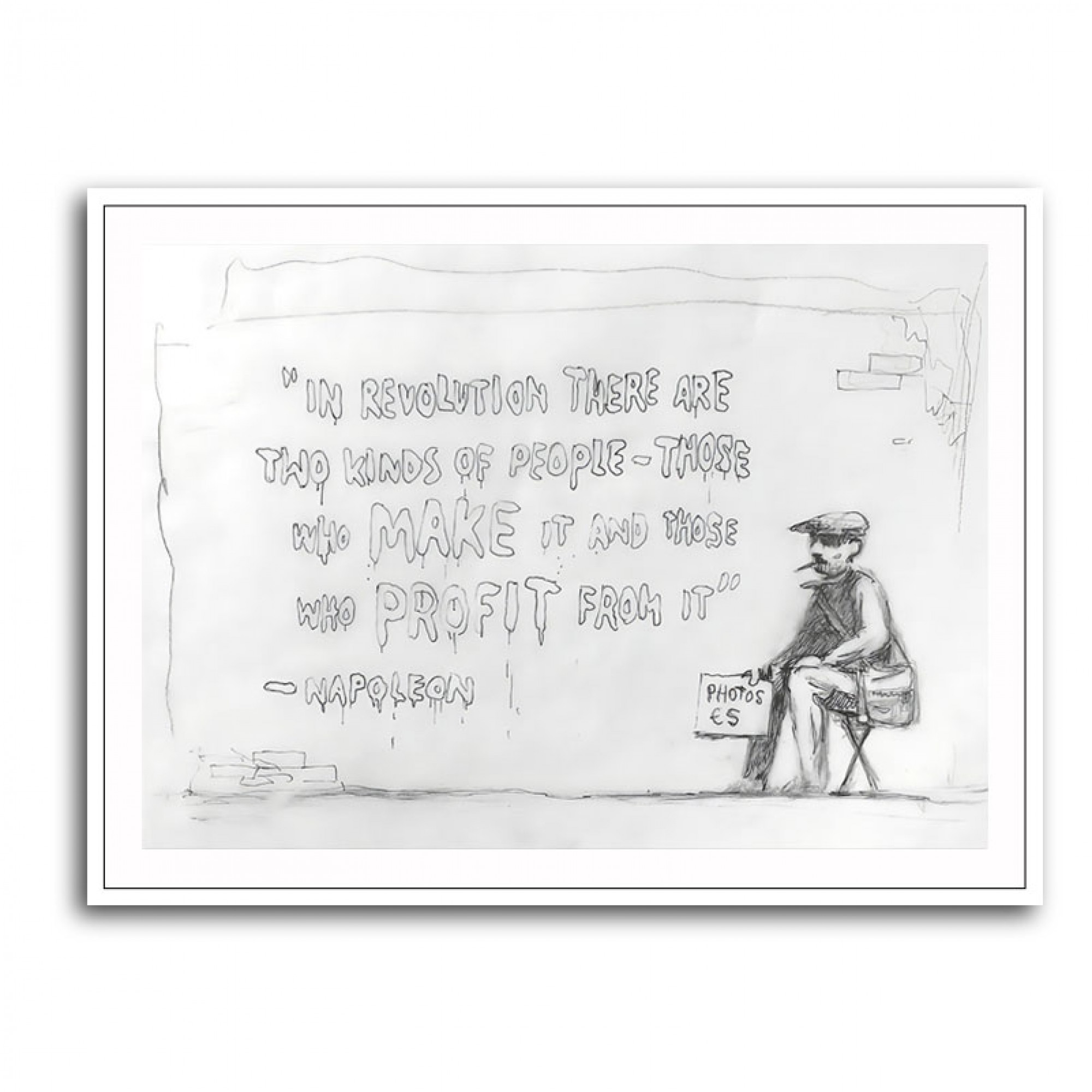 Revolution Cartoon Banksy Wall Art