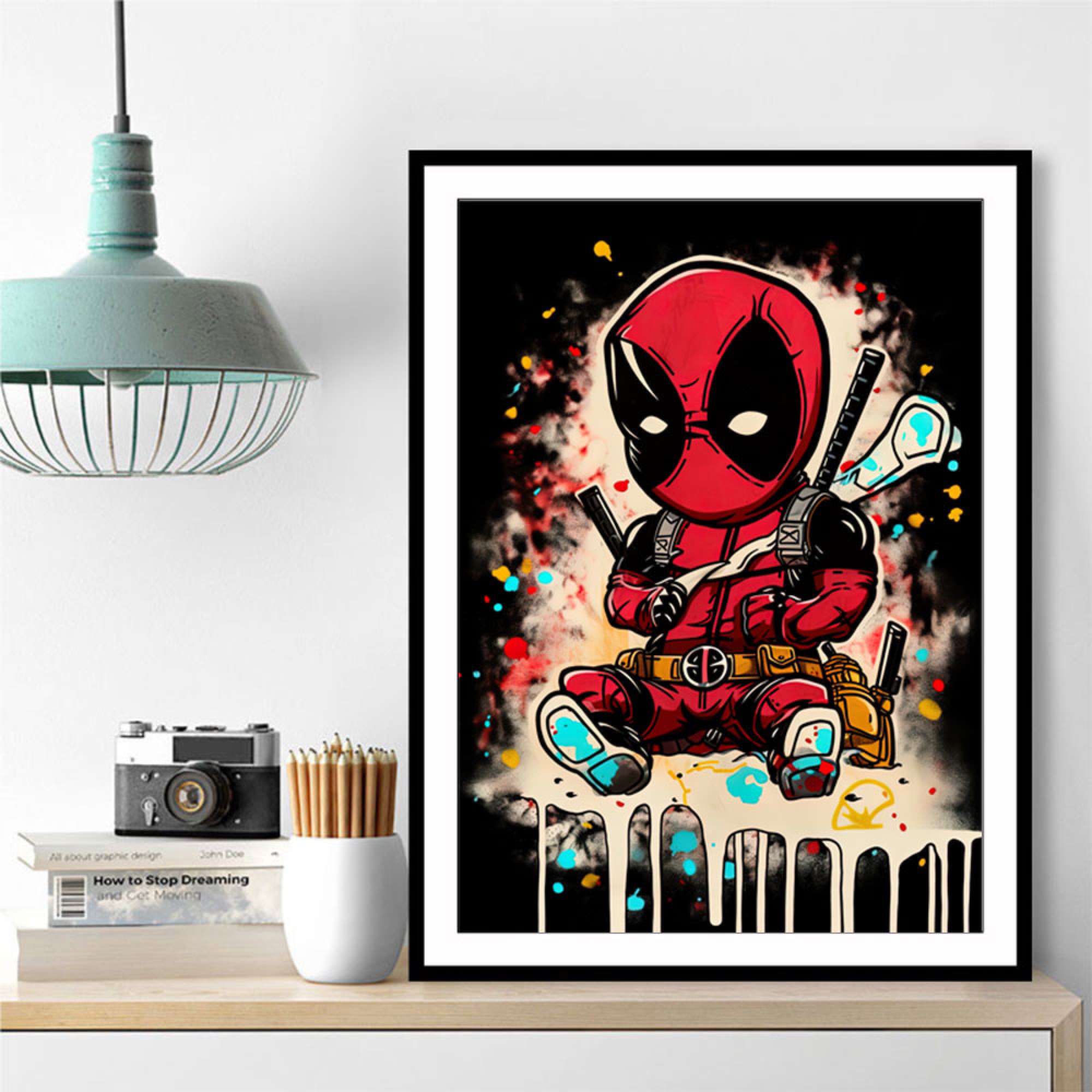 Deadpool Graffiti Wall Art