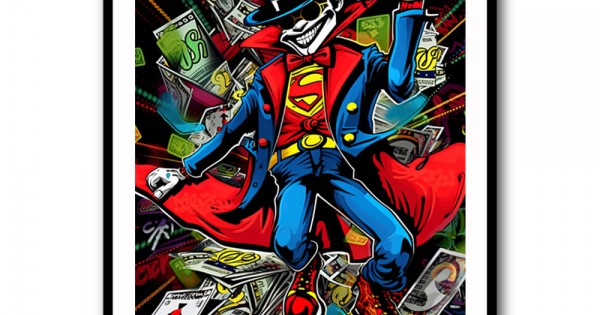 Superman Graffiti Style Wall Art