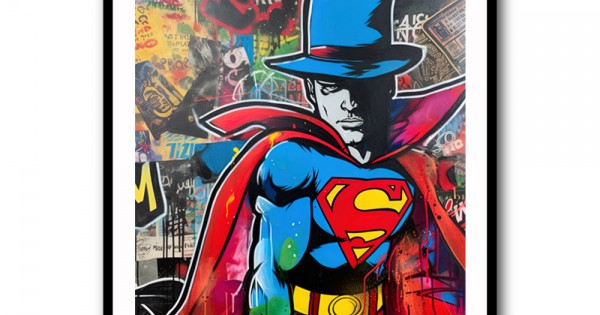 Superman Graffiti Style 4 Wall Art