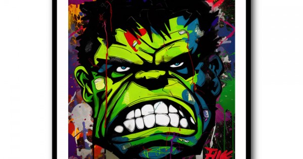 Hulk Graffiti Style 1 Wall Art