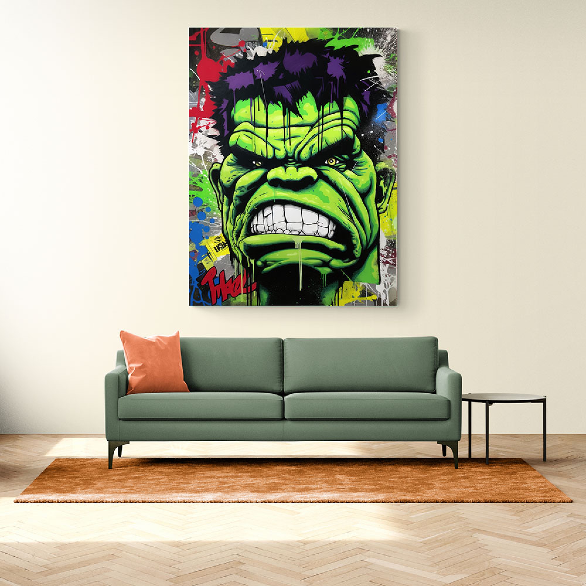 Hulk Graffiti Style 3 Wall Art