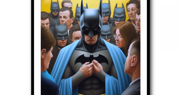 Batman Elevator Wall Art