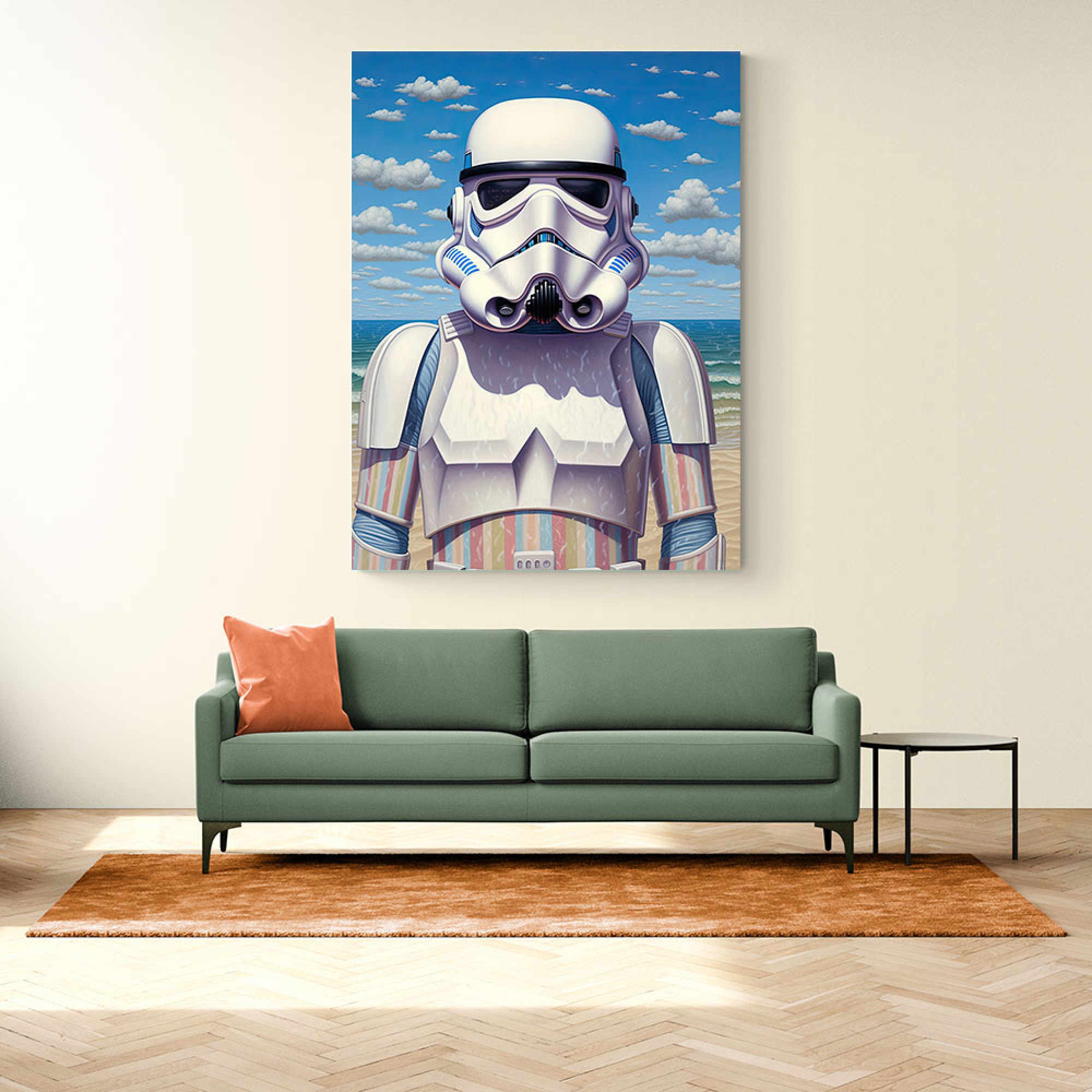 Storm Trooper At the Beach Wall Art