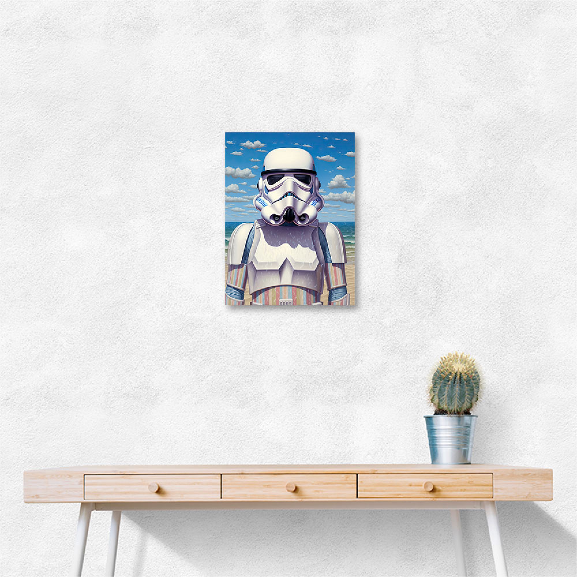 Storm Trooper At the Beach Wall Art