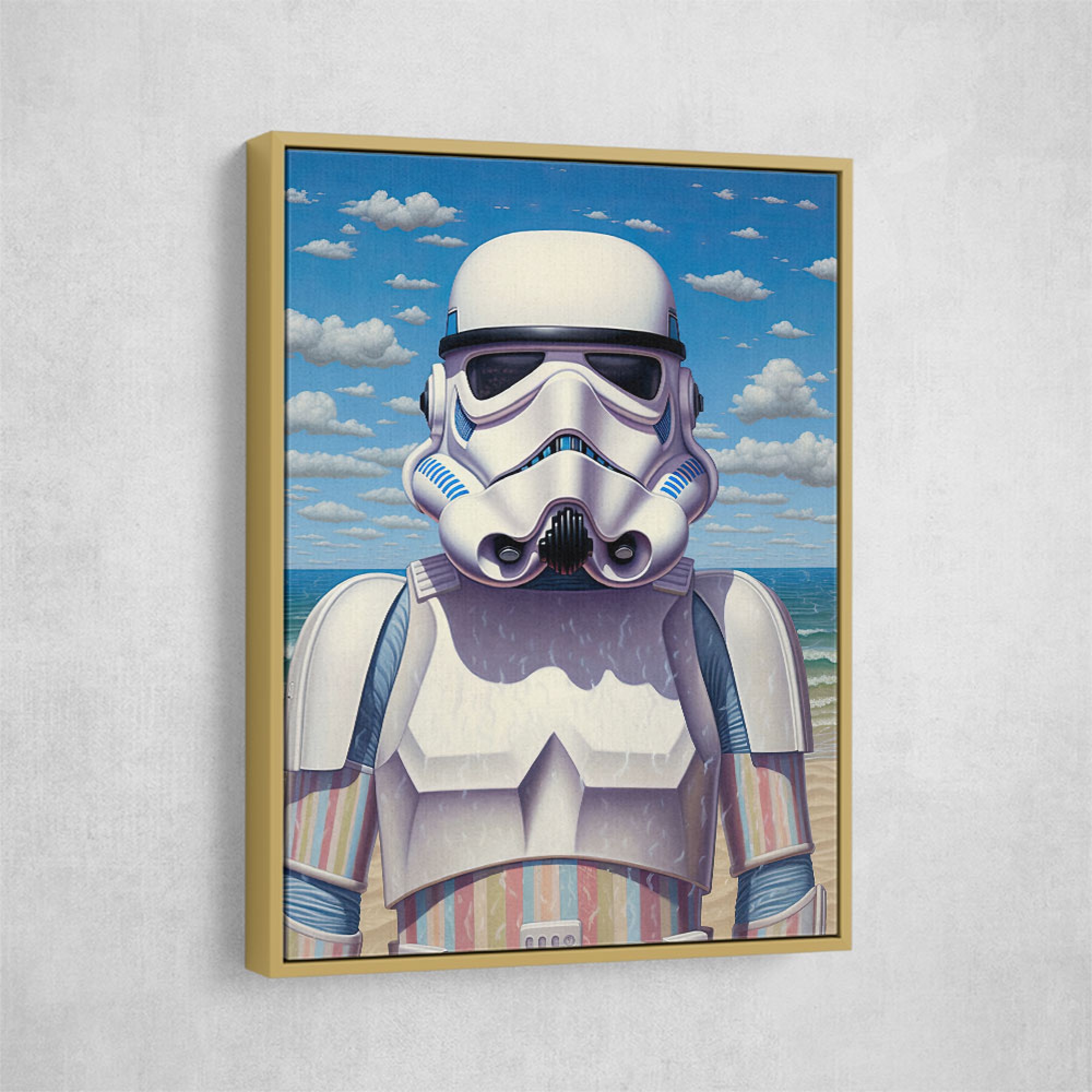 Storm Trooper At the Beach Wall Art