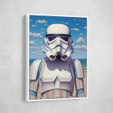 Storm Trooper At the Beach Wall Art