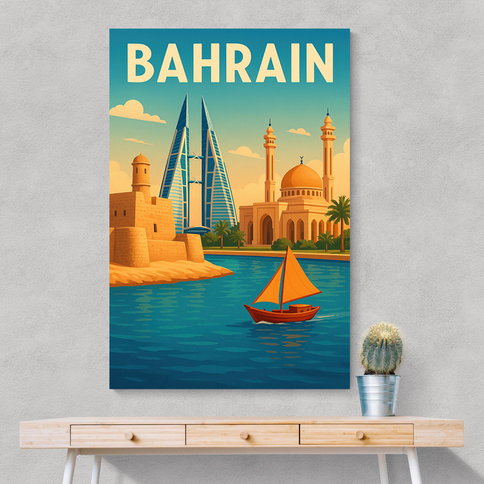 Bahrain Travel Poster Wall Art