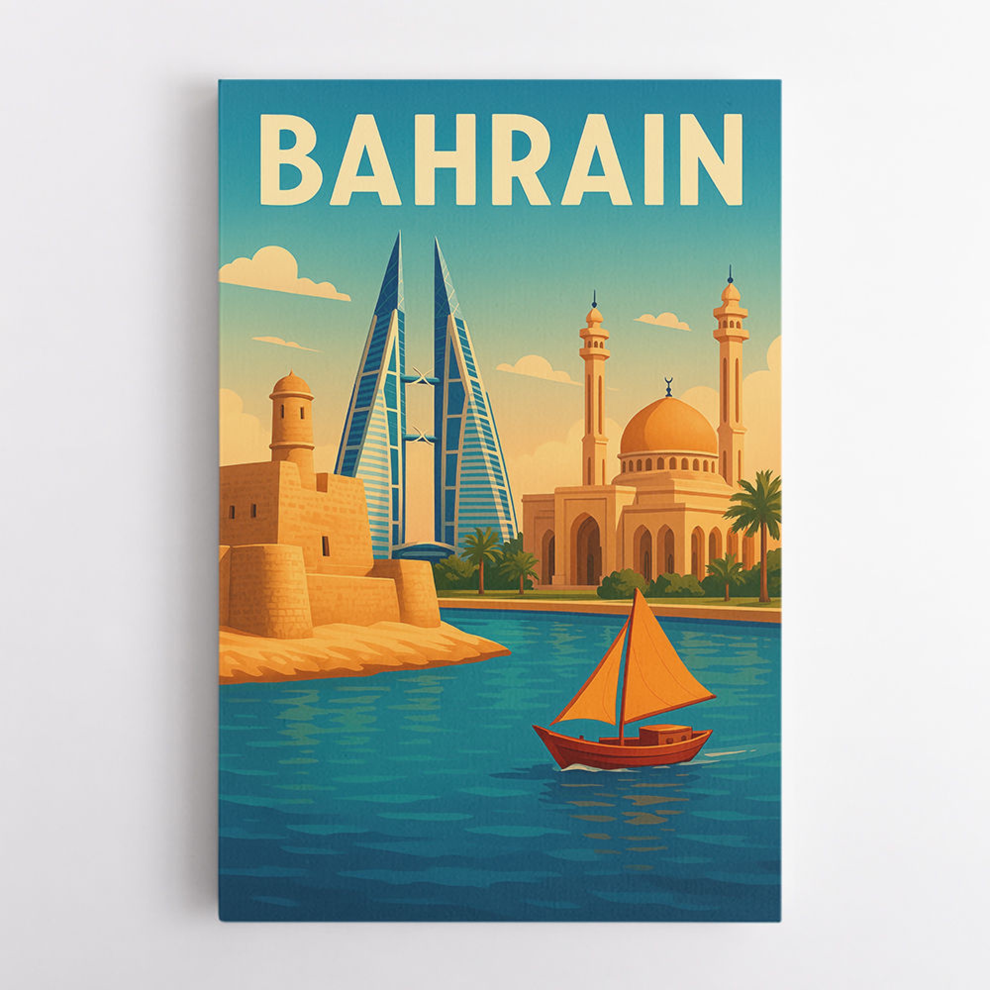 Bahrain Travel Poster Wall Art