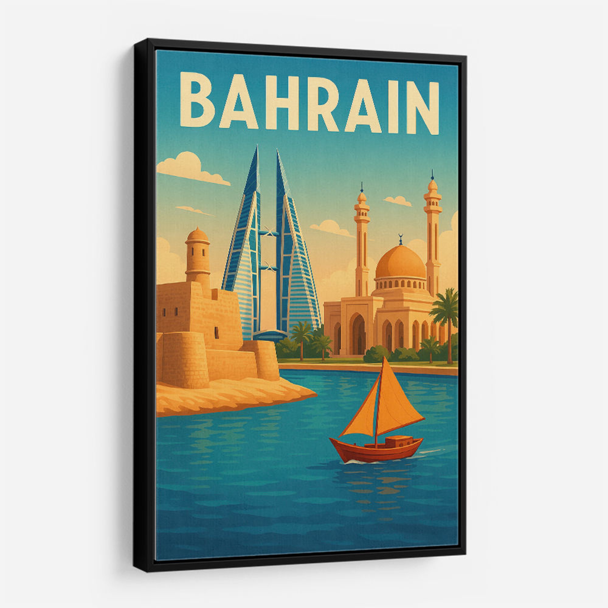 Bahrain Travel Poster Wall Art