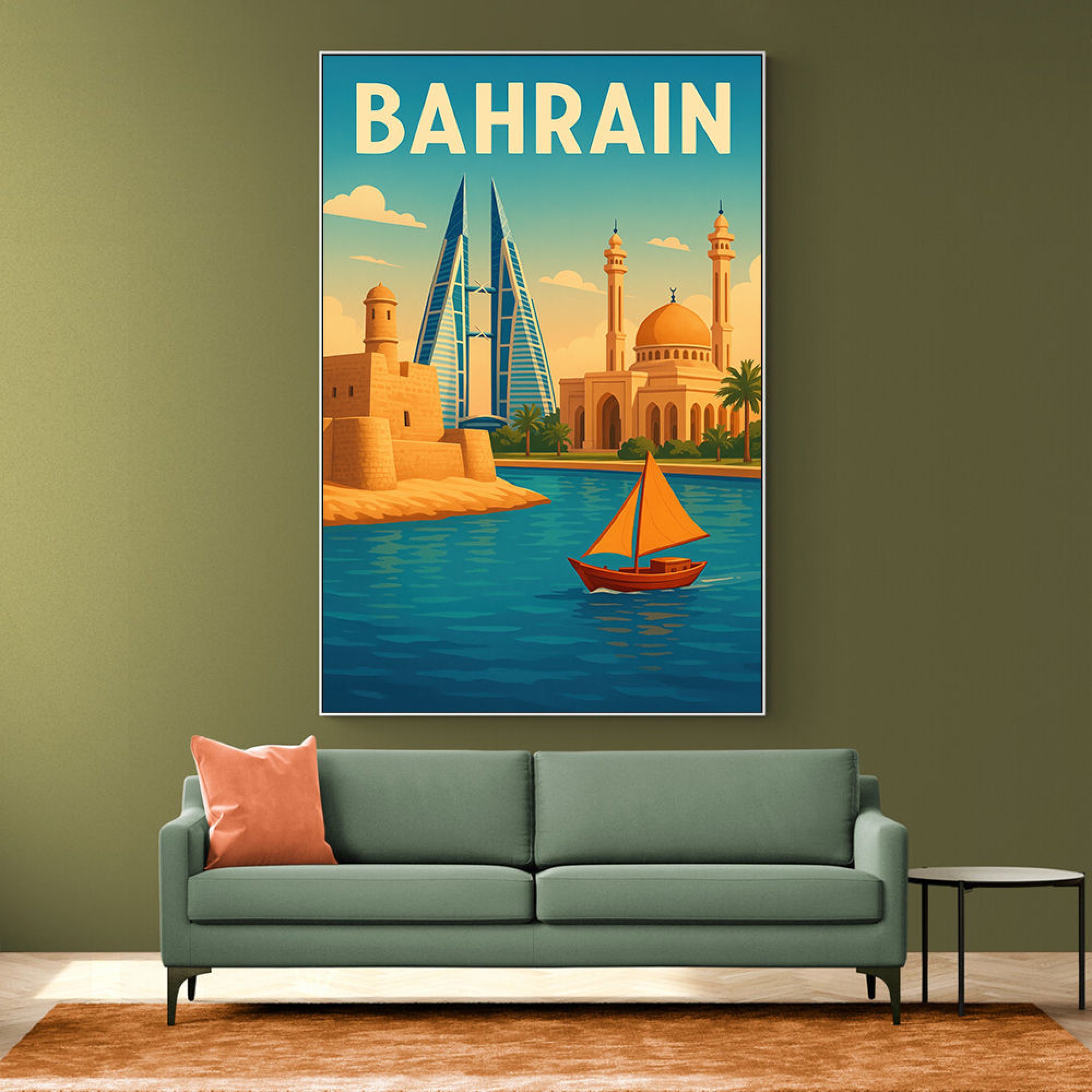 Bahrain Travel Poster Wall Art