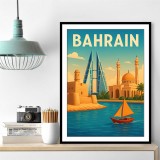 Bahrain Travel Poster Wall Art