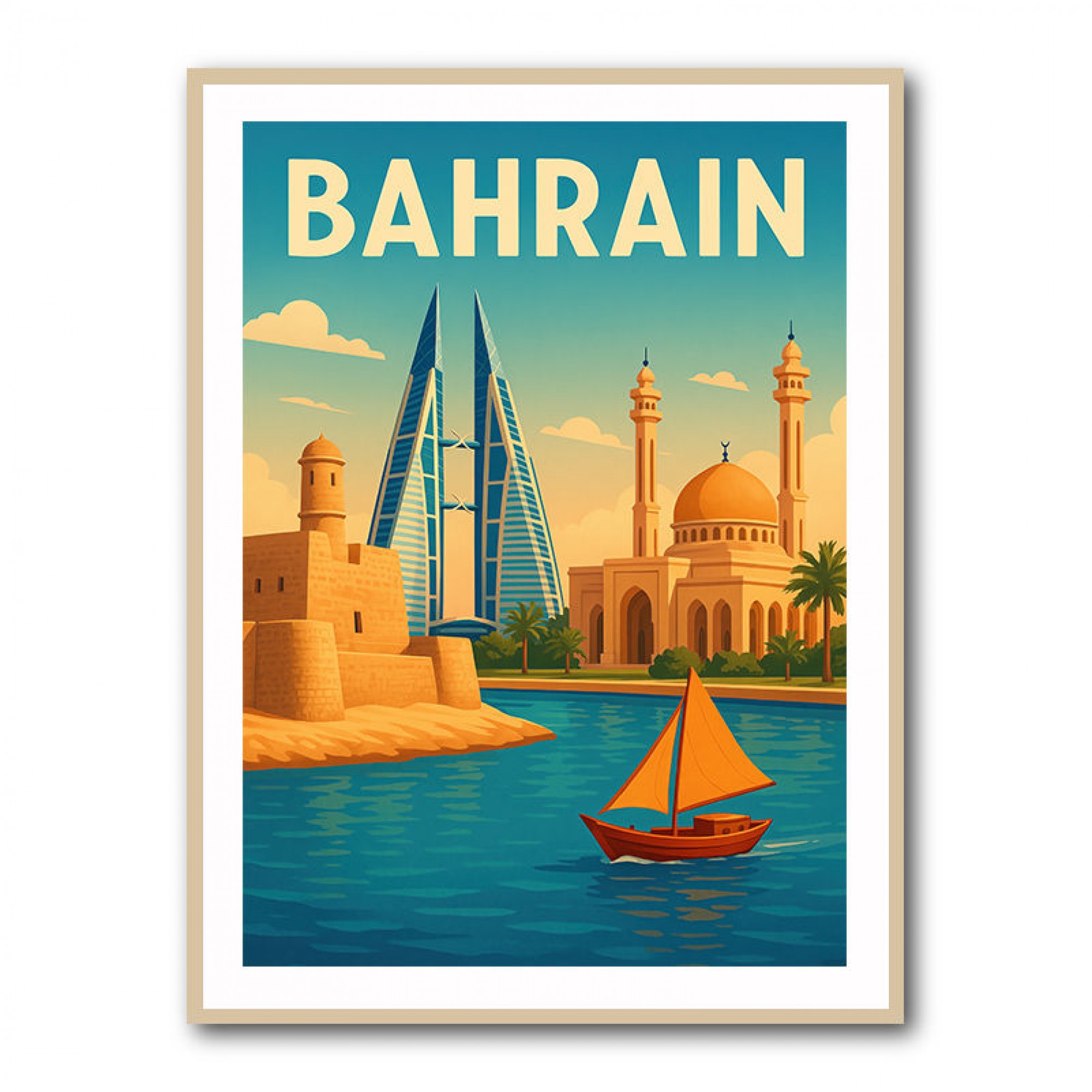 Bahrain Travel Poster Wall Art
